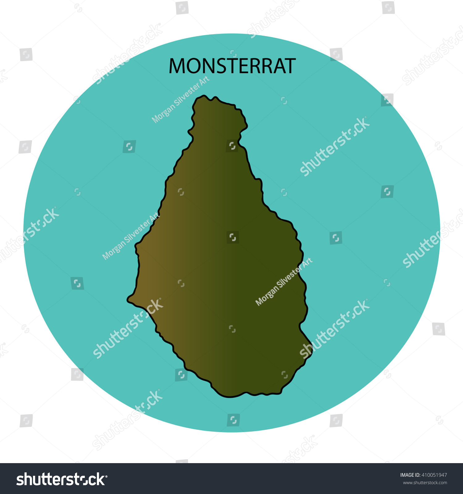 Monsterrat Map Stock Illustration 410051947