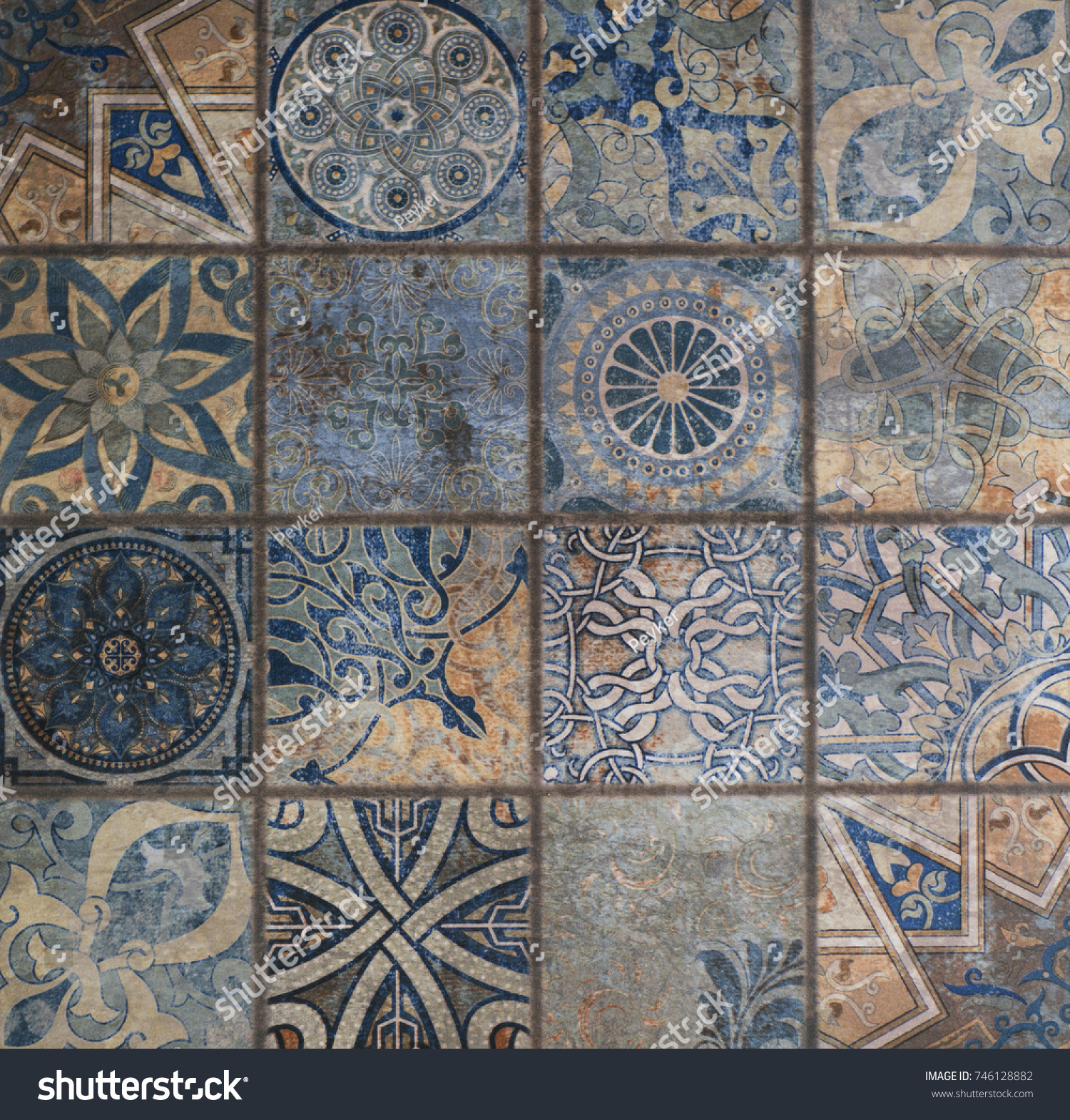 Mosaic Pattern Tile Stock Photo 746128882 | Shutterstock