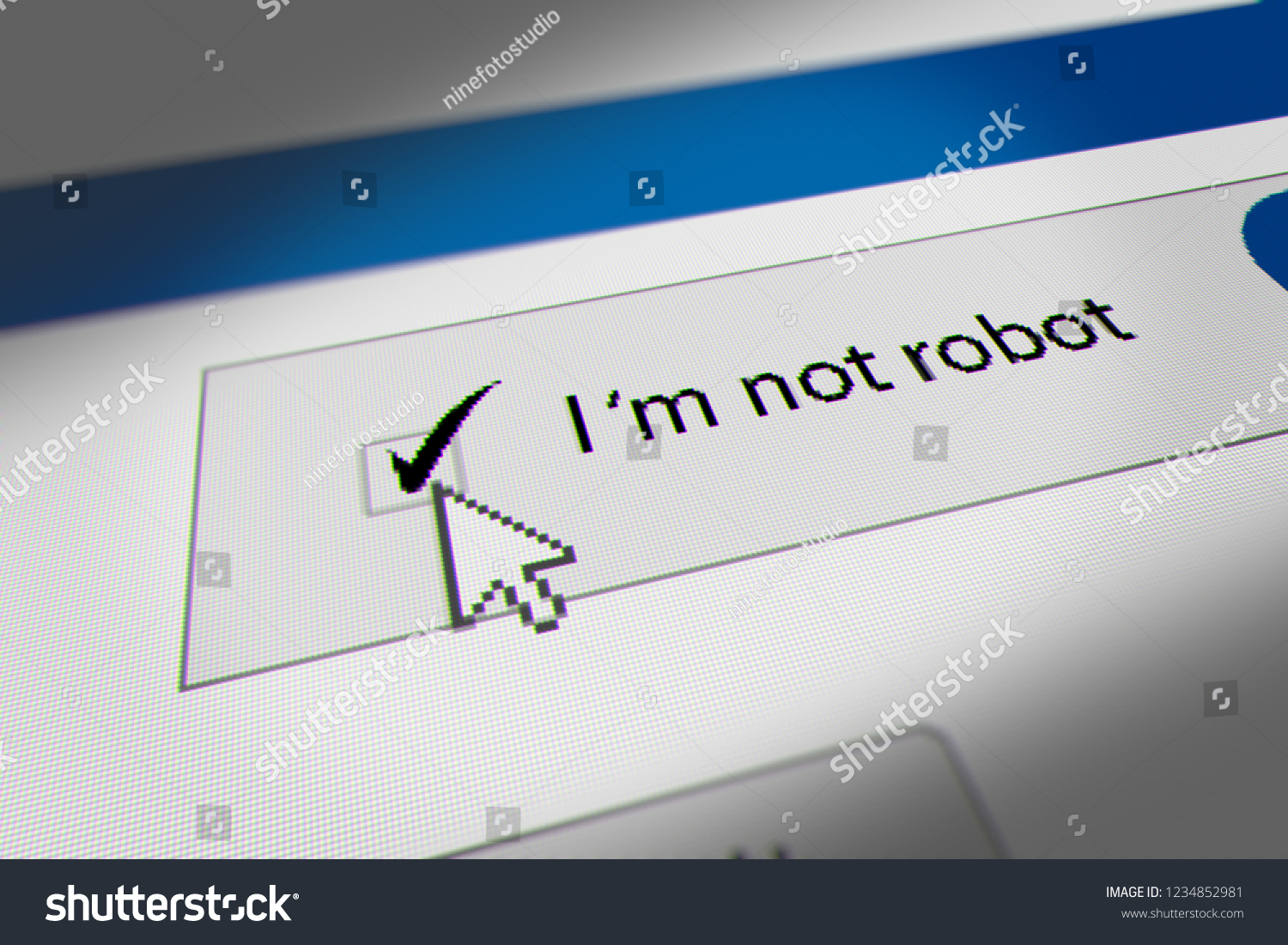 Mouse Cursor Clicking Captcha Im Not Stock Illustration 1234852981 Mouse Cursor Clicking Captcha Im Not Stock Illustration 1234852981
