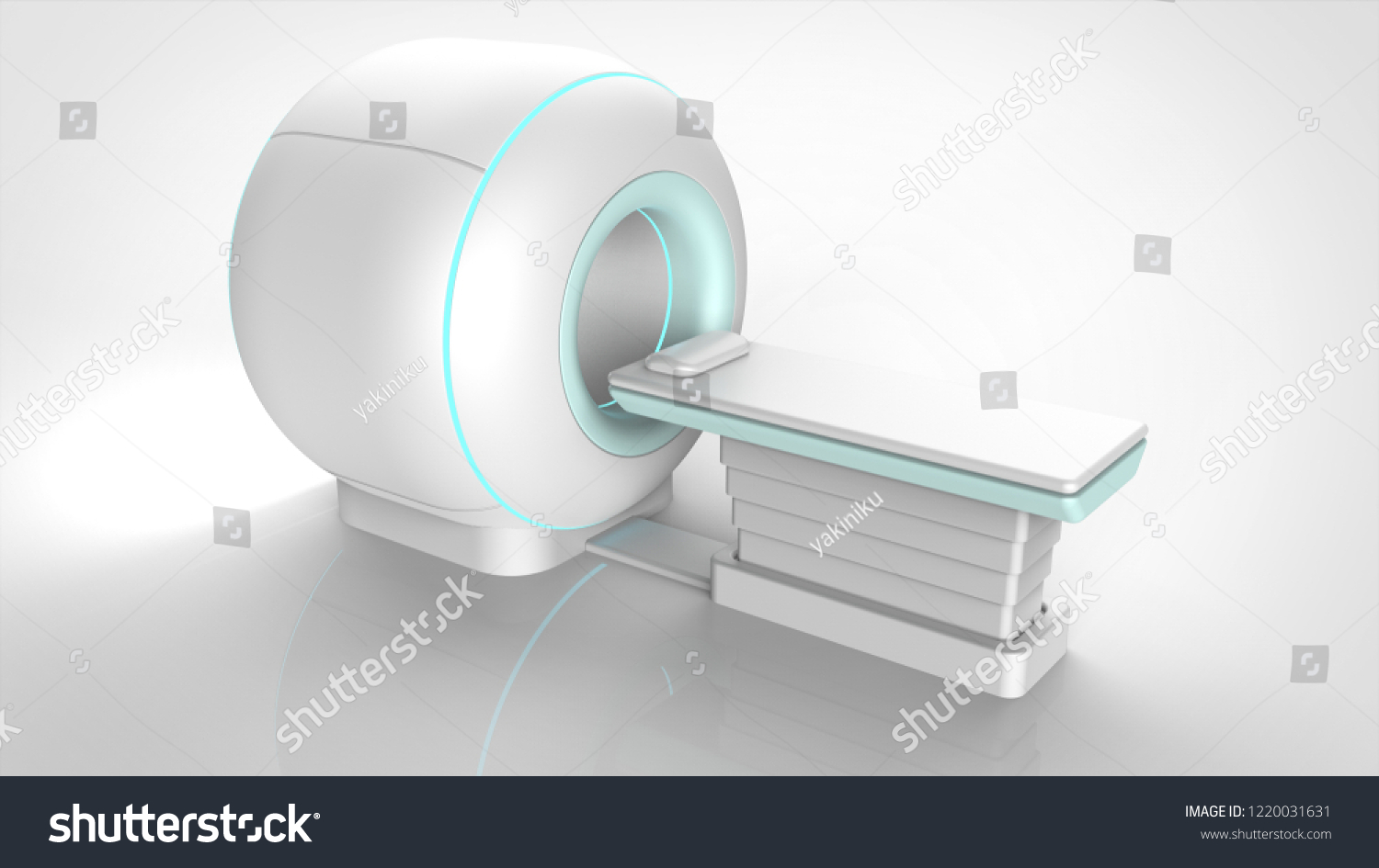 Mri Angled 3d Rendering Stock Illustration 1220031631