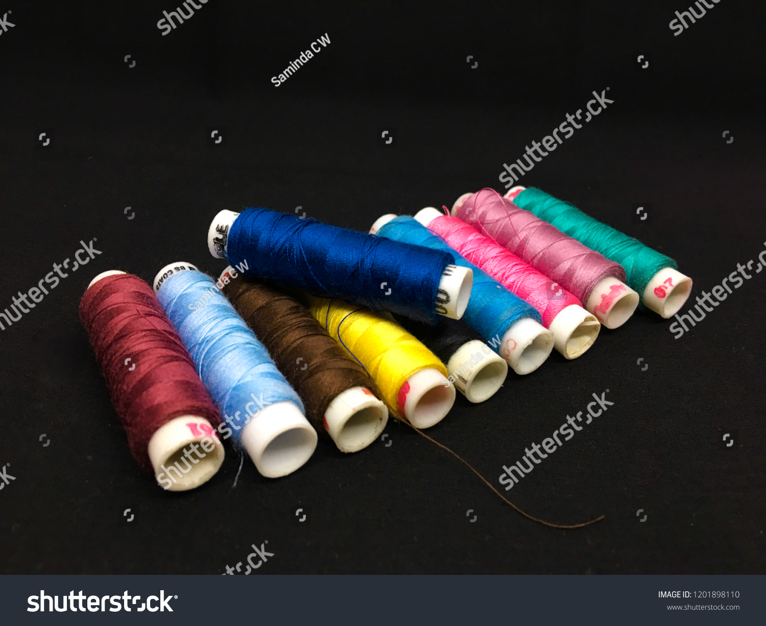 Multi Color Thread Stock Photo (Edit Now) 1201898110
