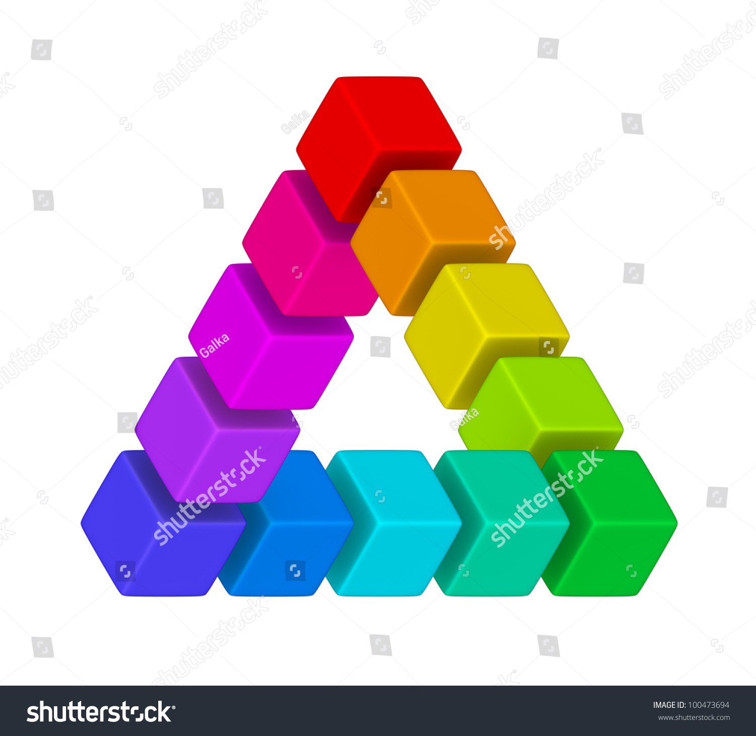 Multicolor Twisted Triangle Stock Illustration 100473694 - Shutterstock