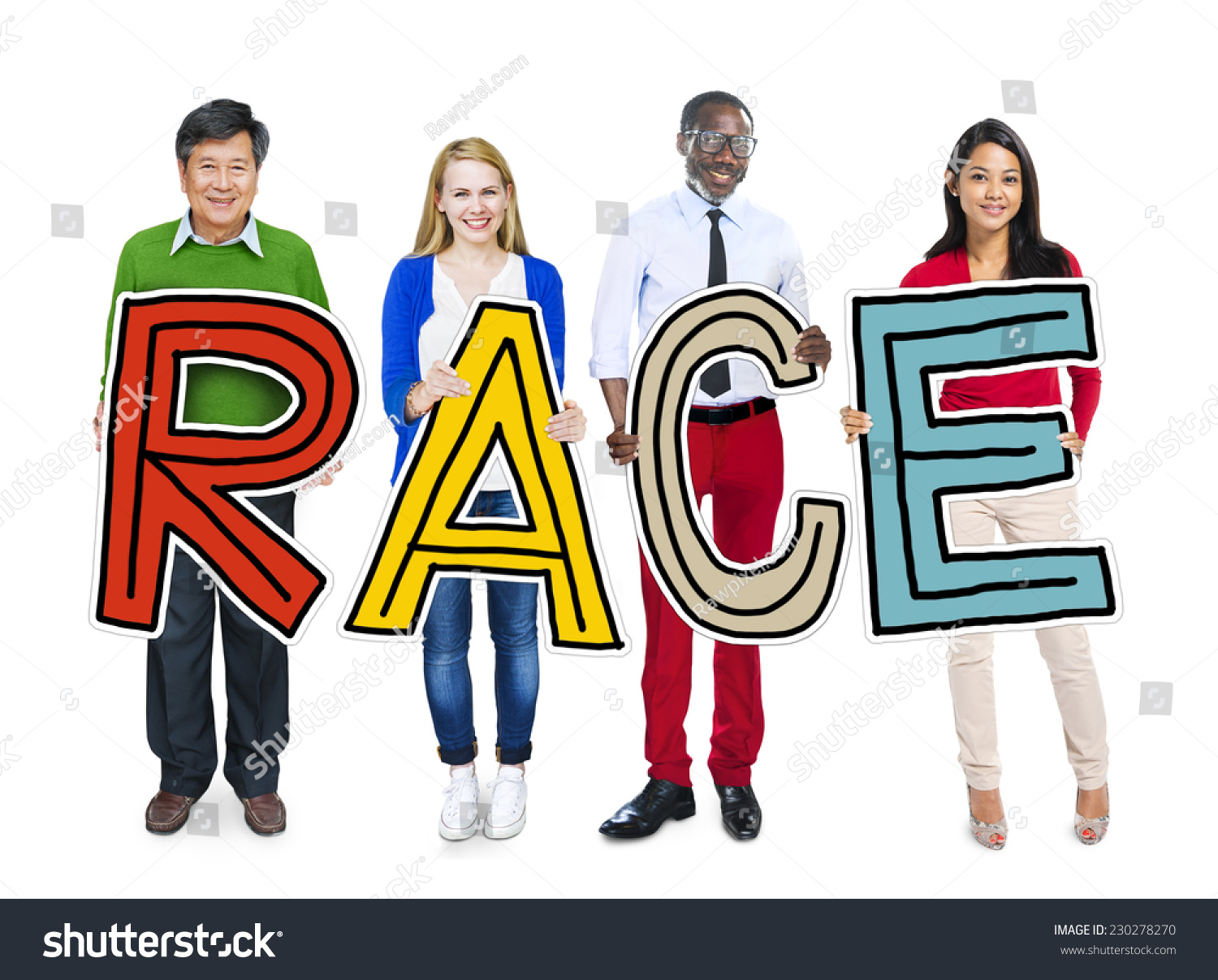 Multiethnic Group People Holding Letter Race Stock Photo 230278270 ... Multiethnic Group People Holding Letter Race Stock Photo 230278270 ...
