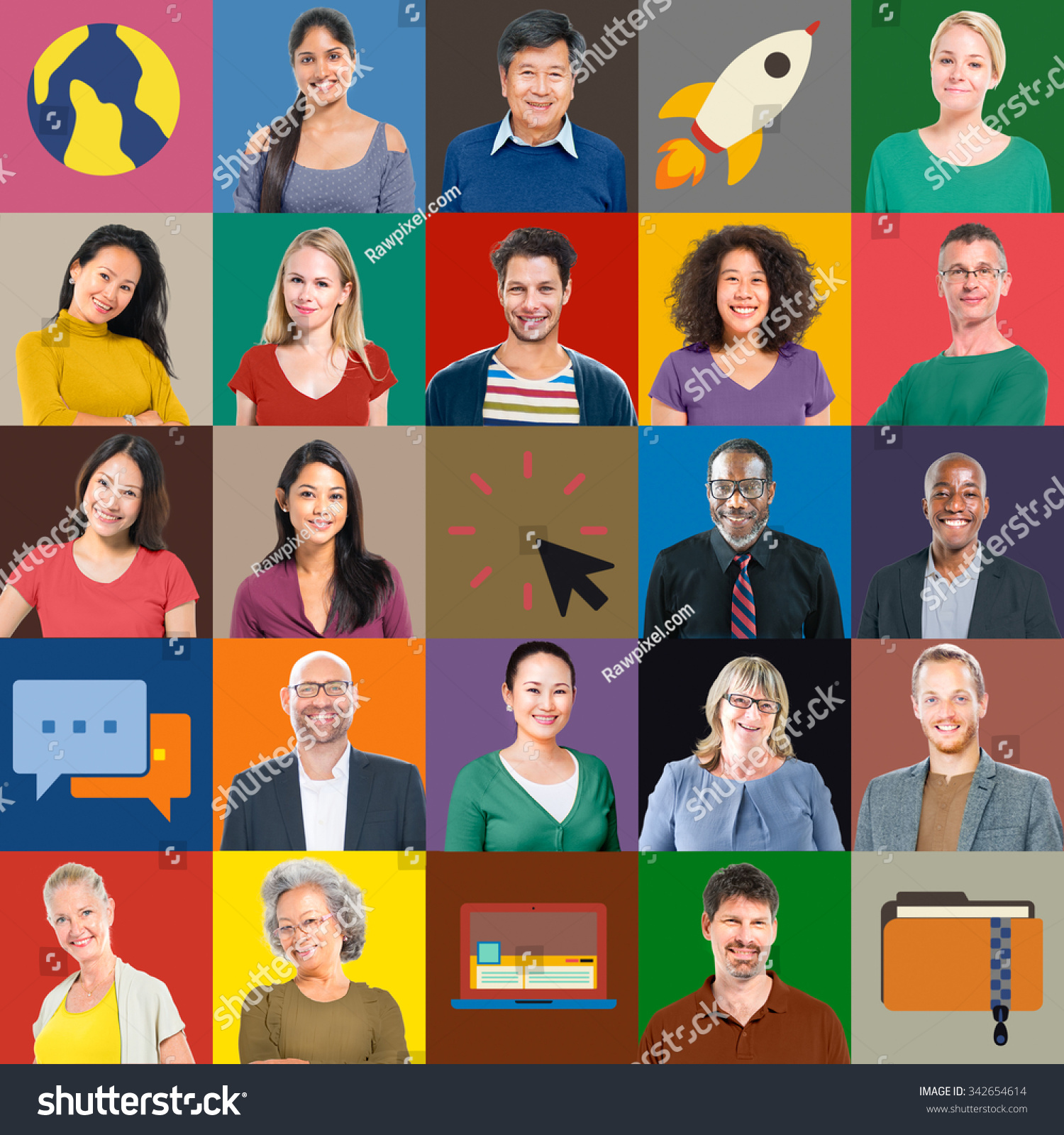 Multiethnic People Colorful Smiling Portrait Technology Stock Photo ... Multiethnic People Colorful Smiling Portrait Technology Stock Photo ...