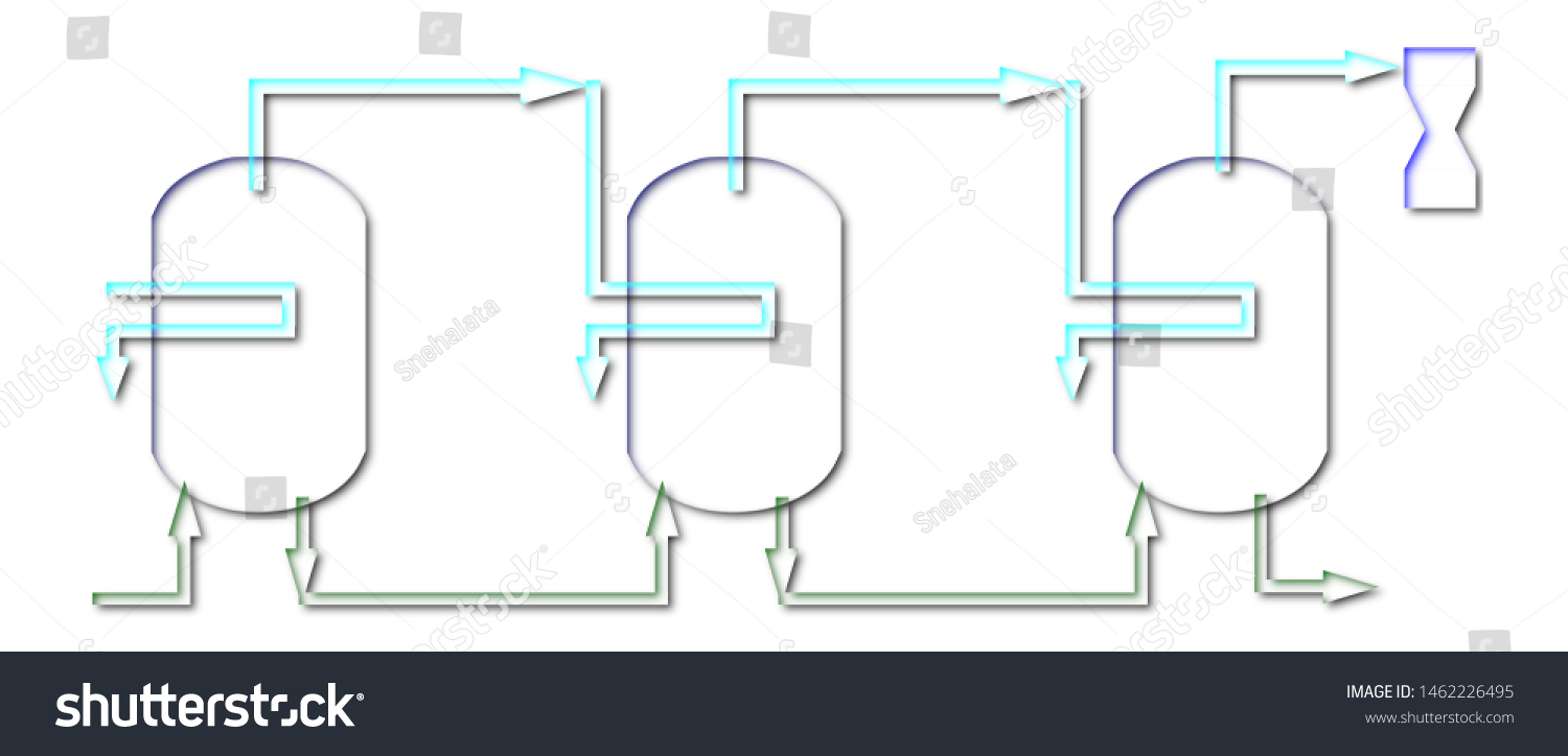 Multiple Effect Evaporation Schematic Process Diagram: ภาพประกอบสต็อก ...