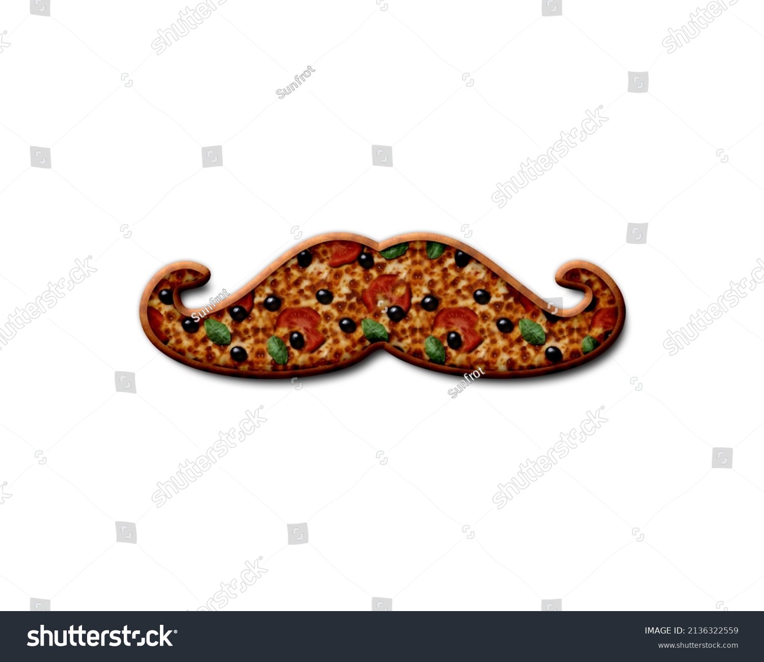 Mustache Moustache Man Symbol Pizza Icon Stock Illustration 2136322559 Shutterstock