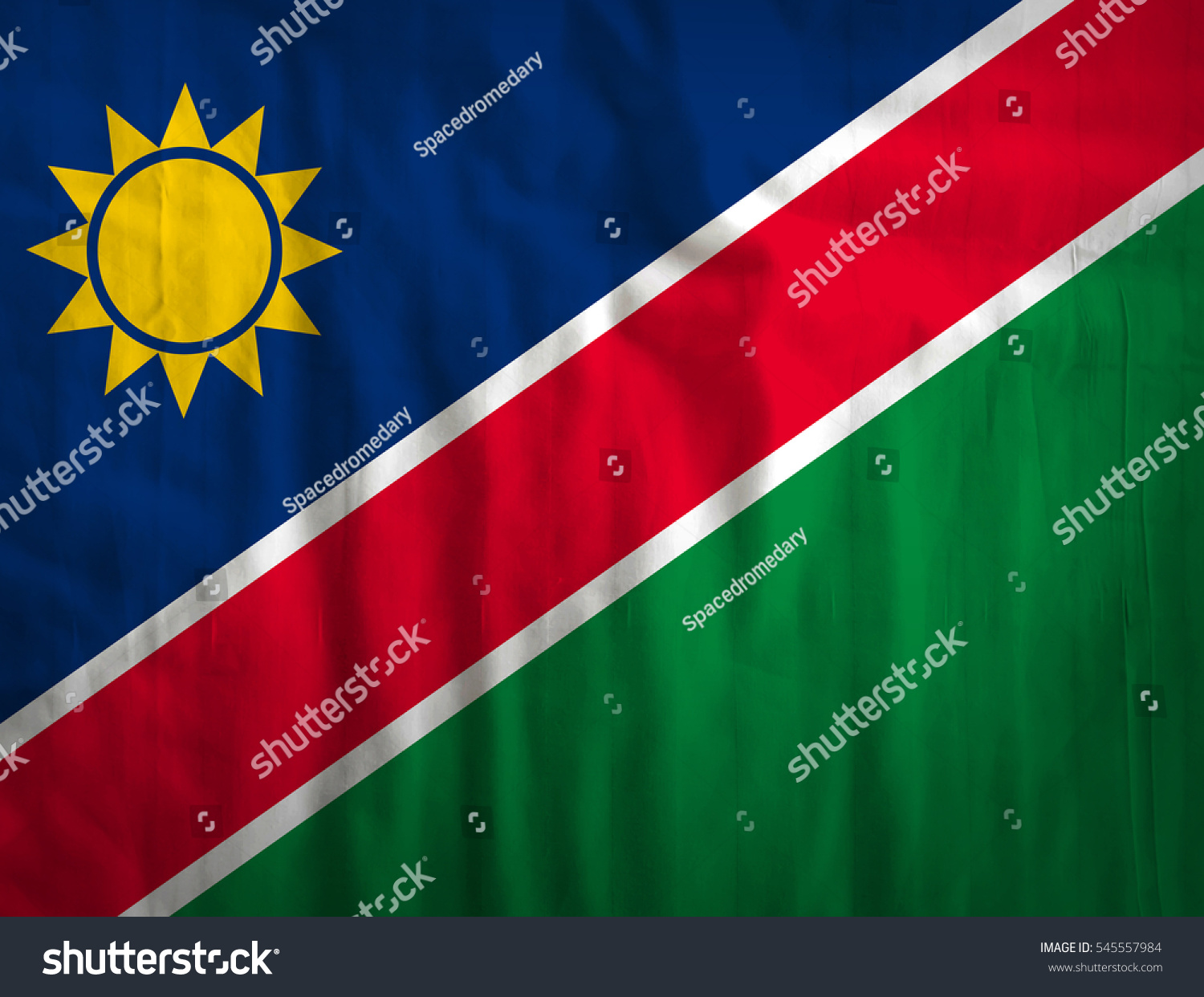 Namibia Flag Fabric Texture Background Stock Illustration 545557984