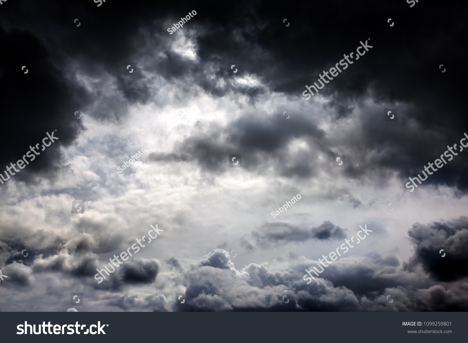 Natural Dramatic Clouds Area Background Stock Photo 1099259801 ...