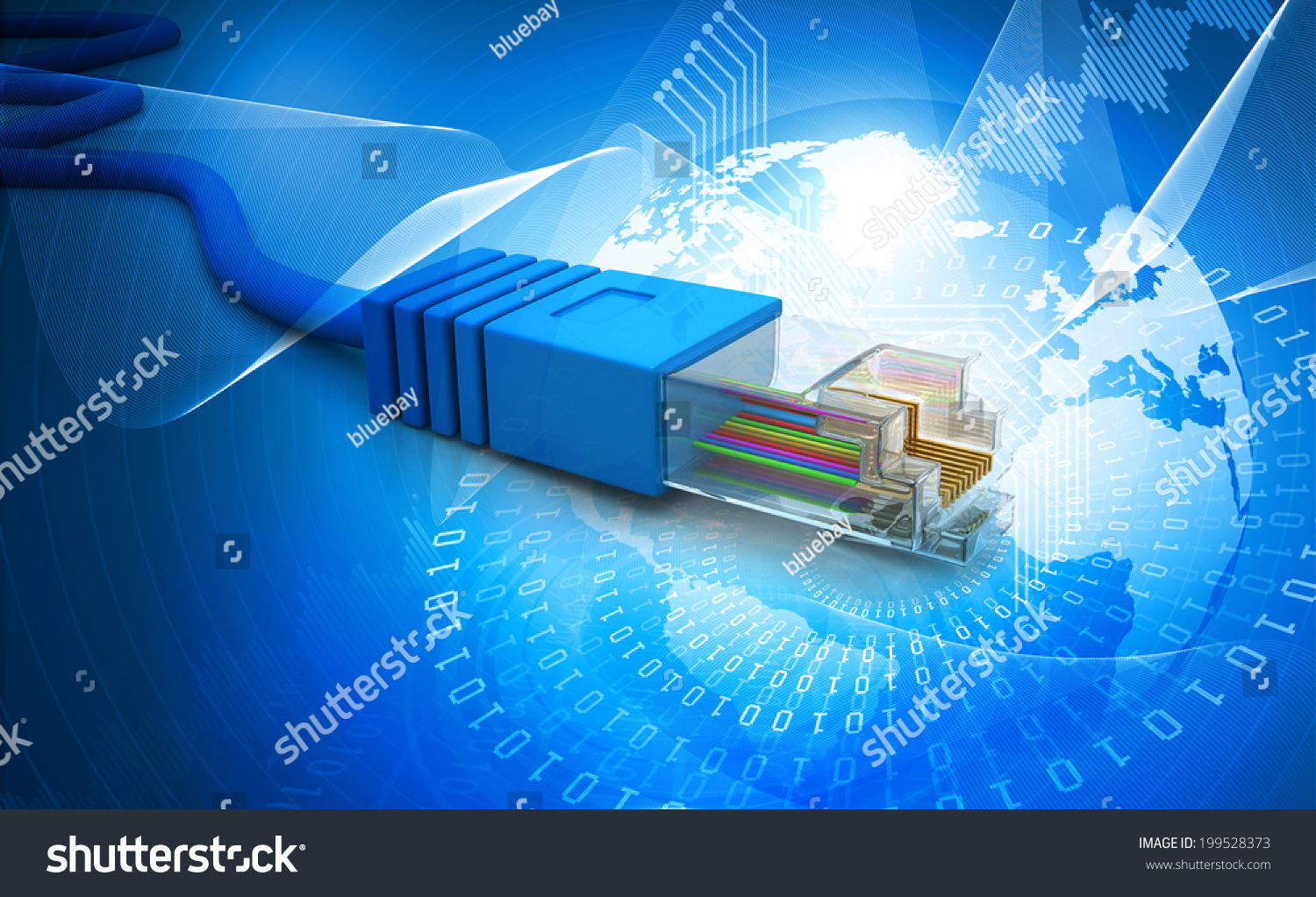 Network Cable Tech Background Stock Illustration 199528373