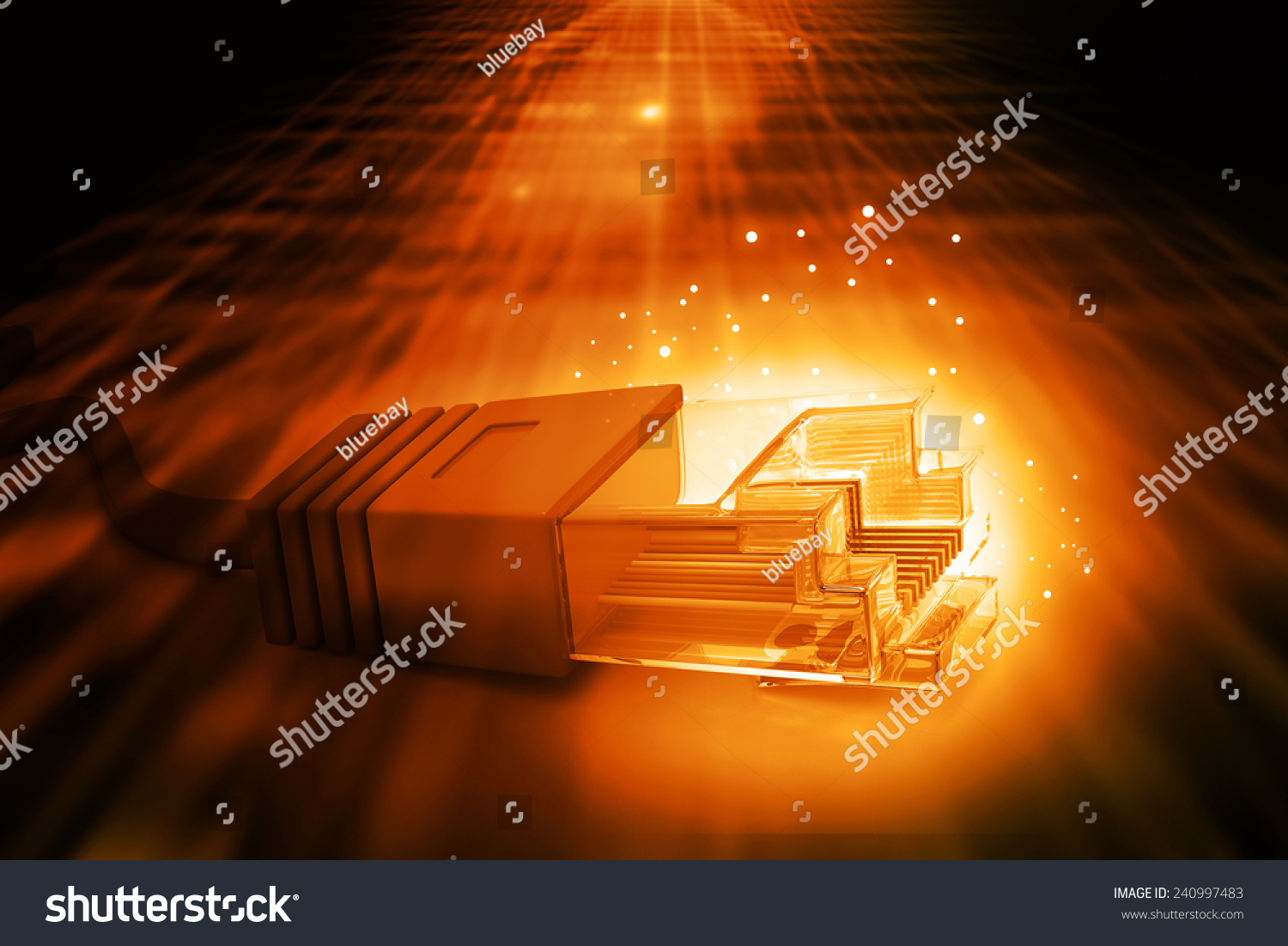 Network Cable Tech Background Stock Illustration 240997483