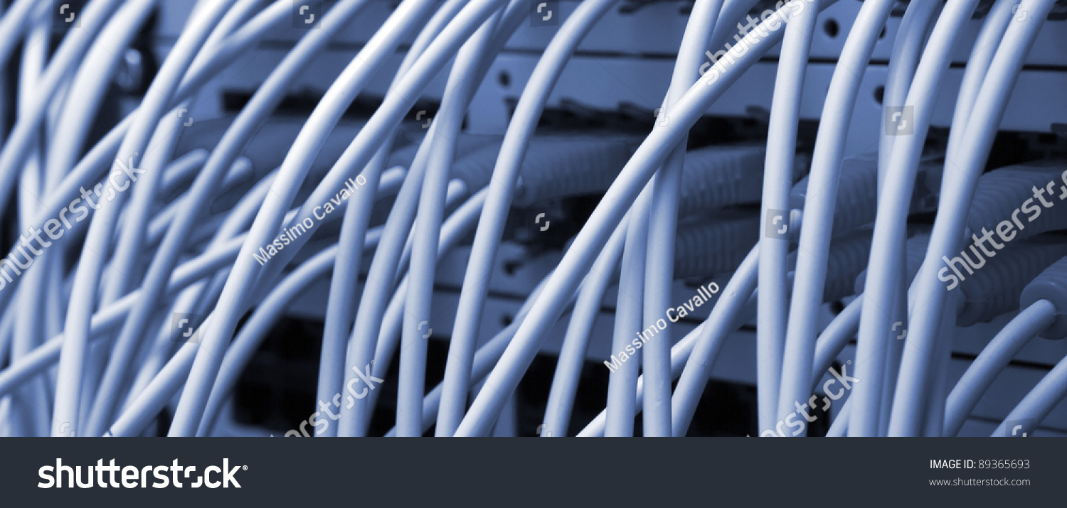 Network Cables Background Stock Photo (Edit Now) 89365693