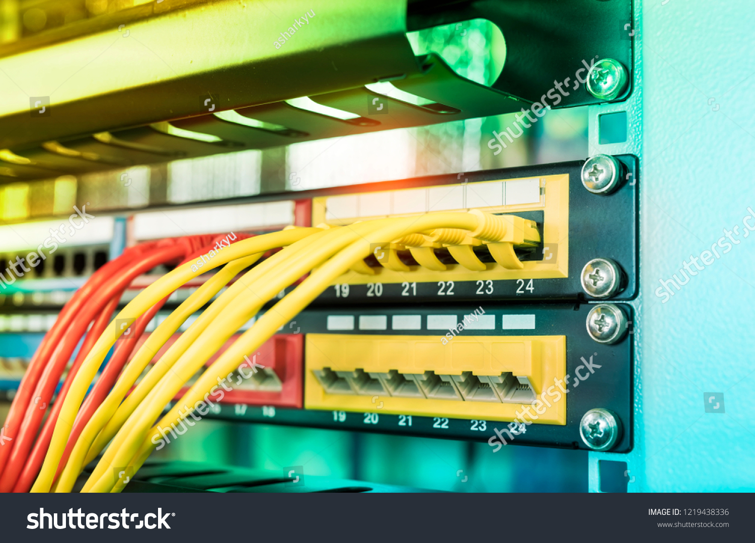 Network Cables Switch Firewall Cloud Computing Stock Photo (Edit Now ...