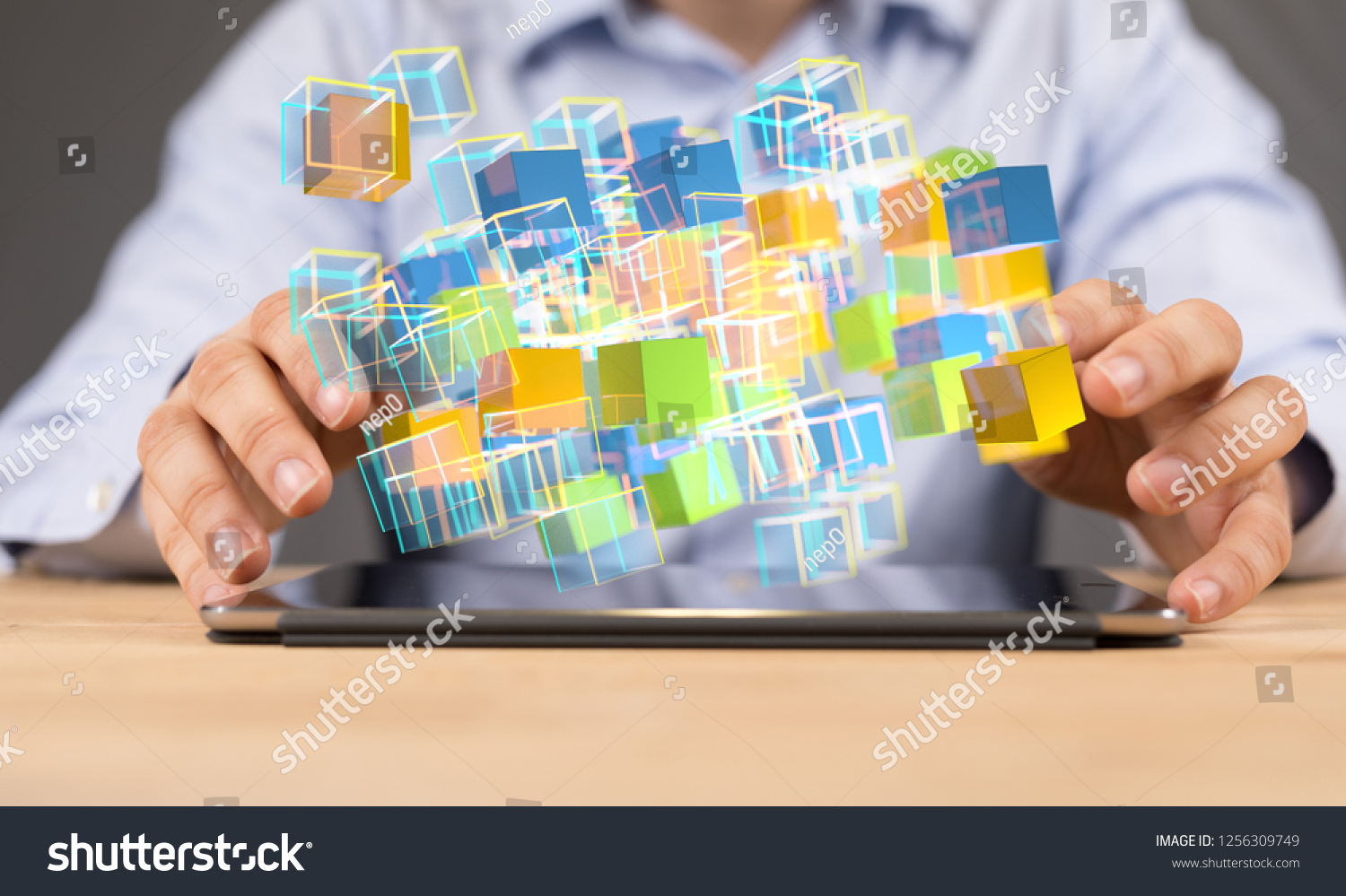 Network Data Hand Stock Photo 1256309749 | Shutterstock