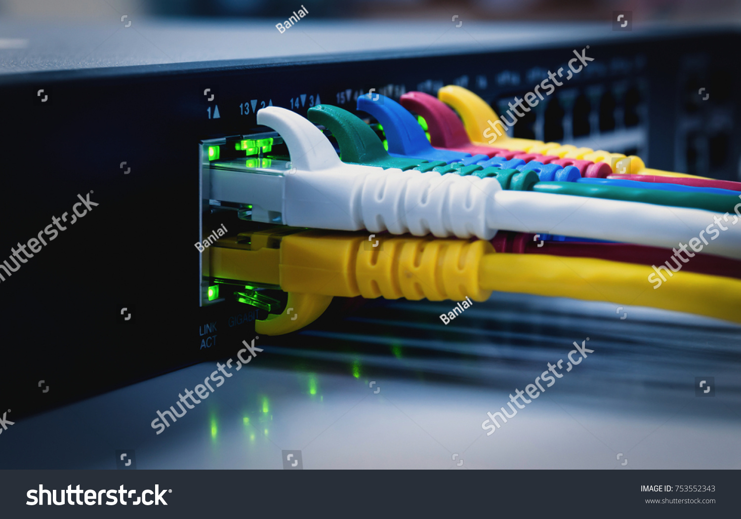 Network Panel Switch Cable Data Center Stock Photo (Edit Now) 753552343