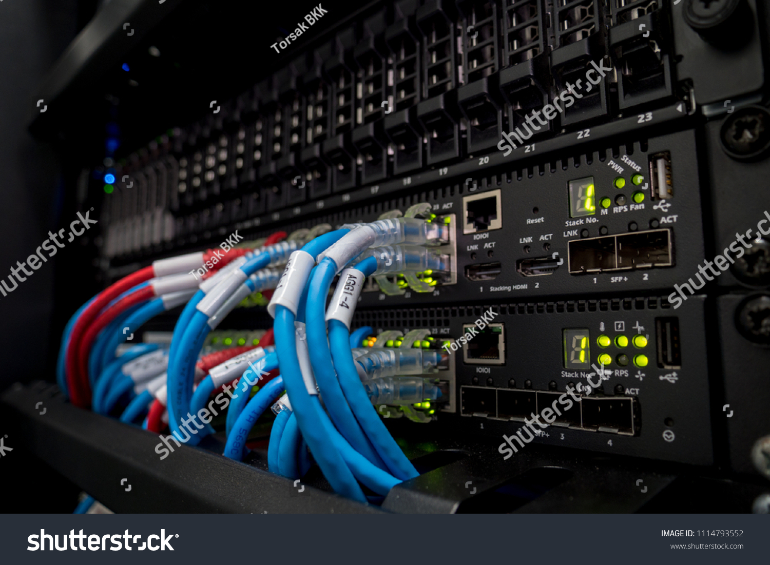 Network Switch Data Center Stock Photo (Edit Now) 1114793552