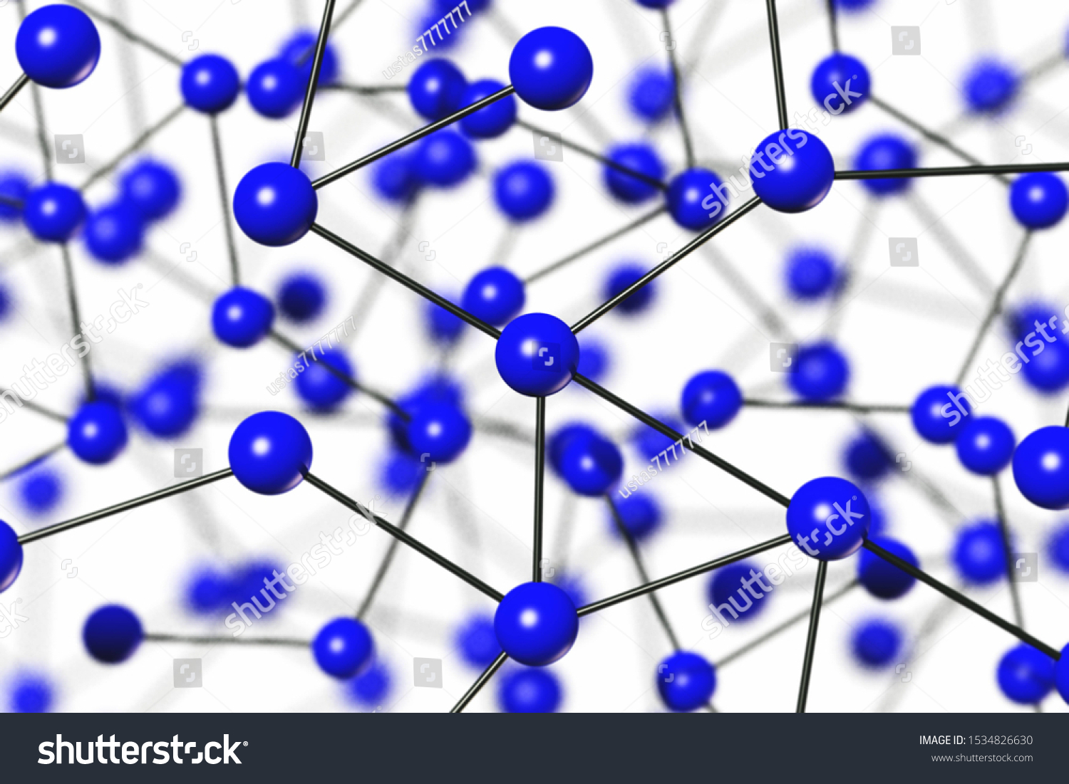 Neural Network Complex Molecule Abstract Science: ilustración de stock ...