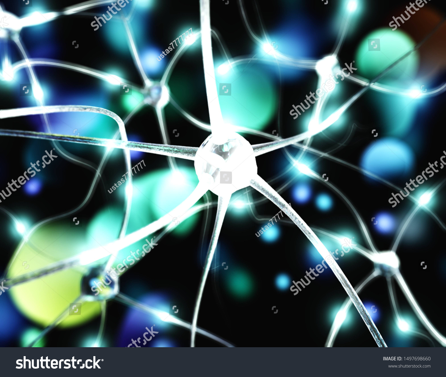 Neural Network Neuron Neural Node 3d 스톡 일러스트 1497698660 | Shutterstock