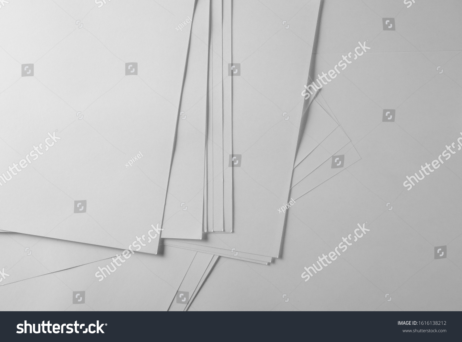 New Blank Paper Sheets Stack Background Stock Photo 1616138212 ...