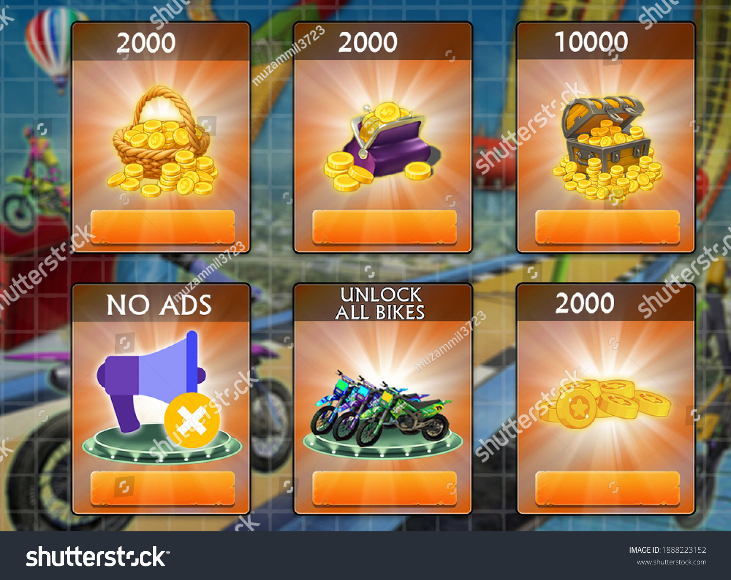 New Game Ui Design Concepts Ilustrações Stock 1888223152 Shutterstock