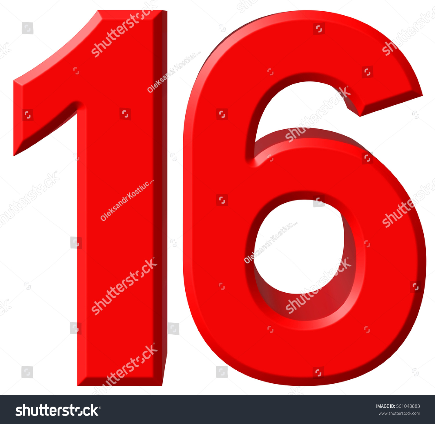 Numeral 16 Sixteen Isolated On White Stock Illustration 561048883 ... Numeral 16 Sixteen Isolated On White Stock Illustration 561048883 ...