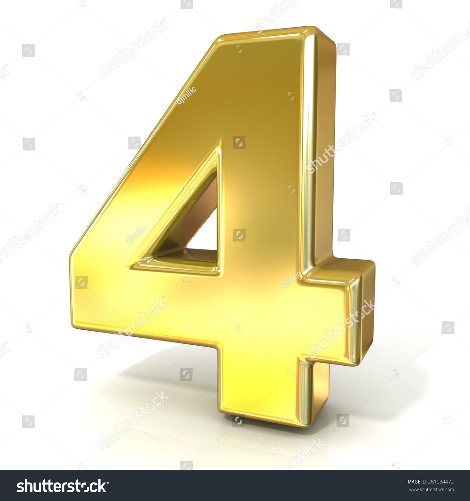 Numerical Digits Collection 4 Four 3d Stock Illustration 261034472 ... Numerical Digits Collection 4 Four 3d Stock Illustration 261034472 ...
