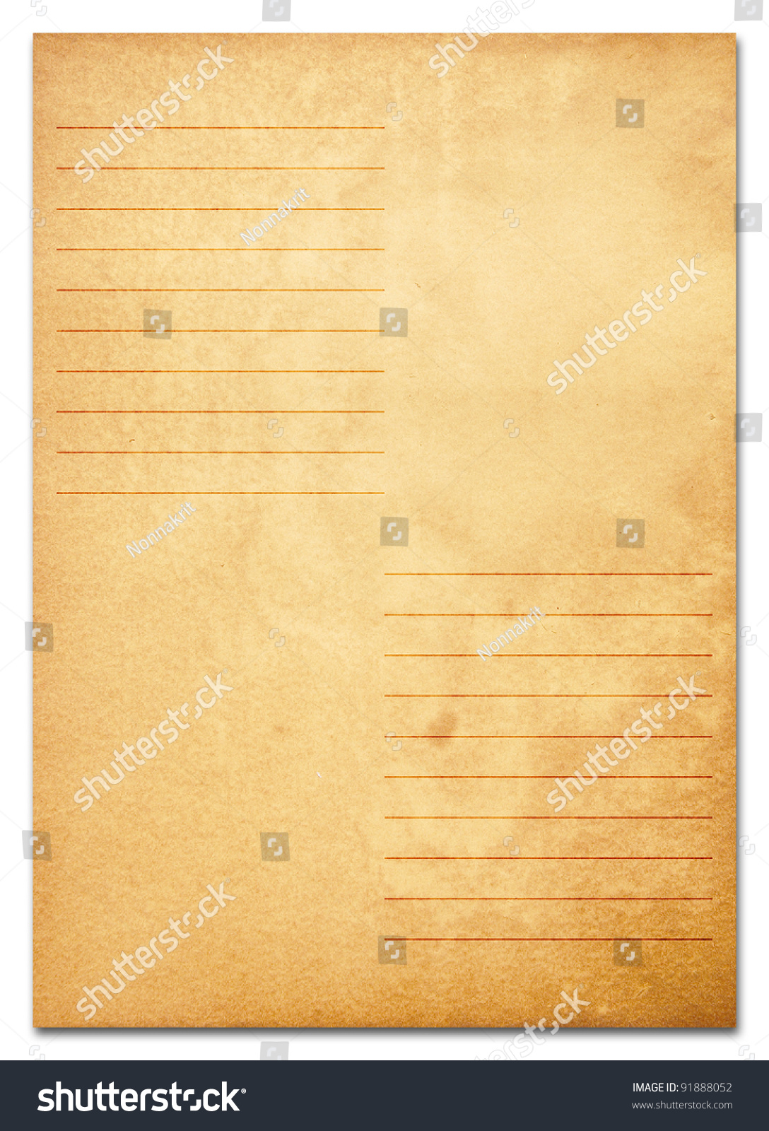 Old Paper Notes Background Stock Photo 91888052 | Shutterstock