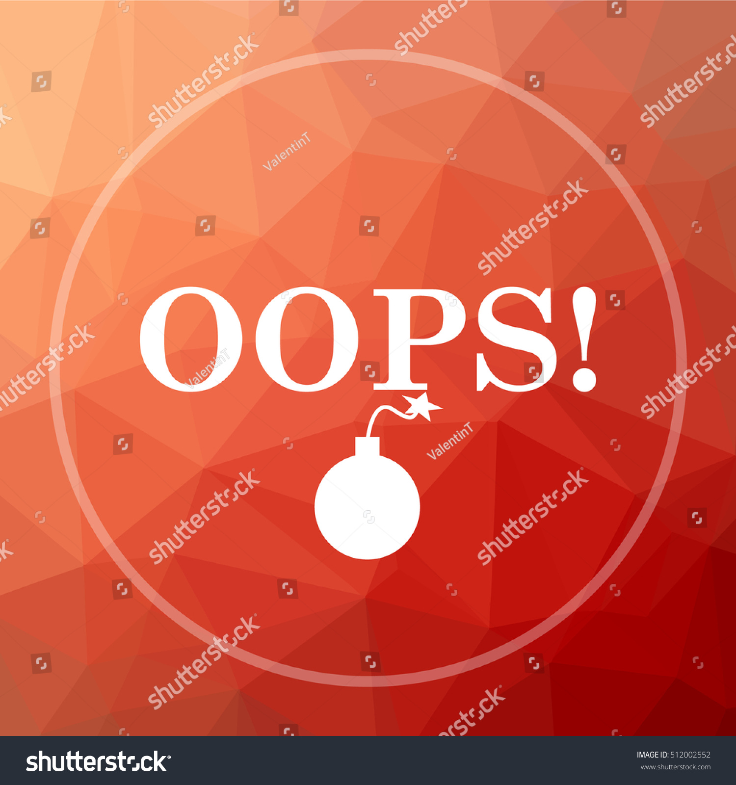 Oops Icon Oops Website Button On Stock Illustration 512002552