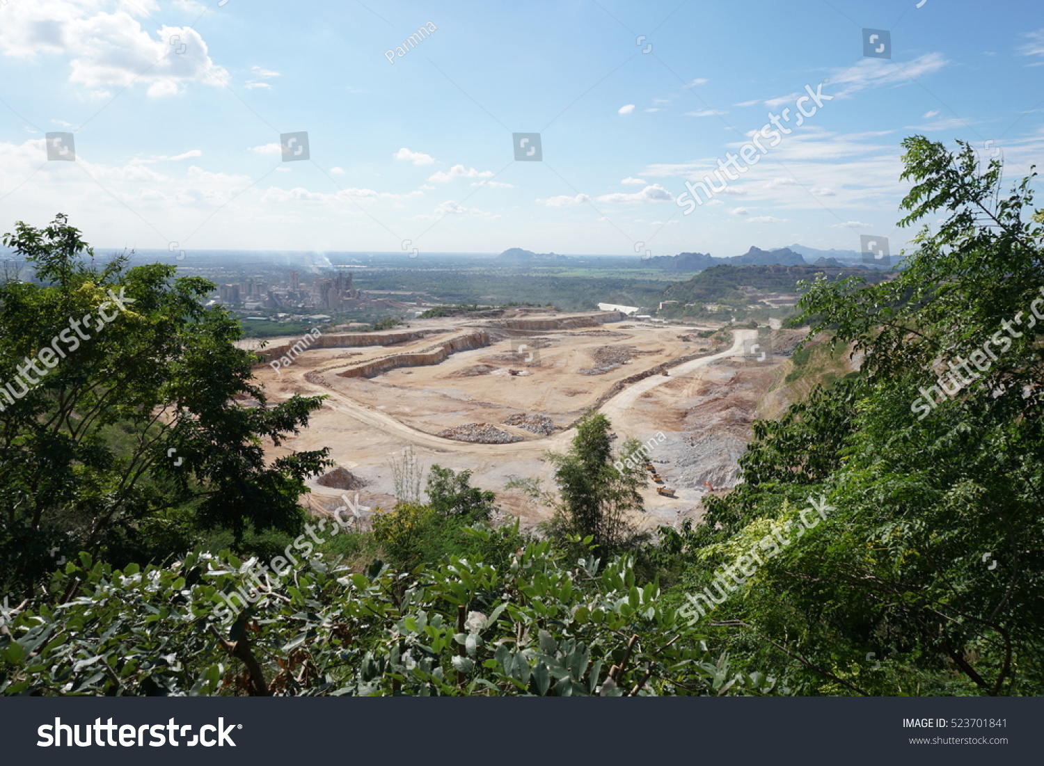 Open Pit Limestone Mining Stock Photo 523701841 | Shutterstock