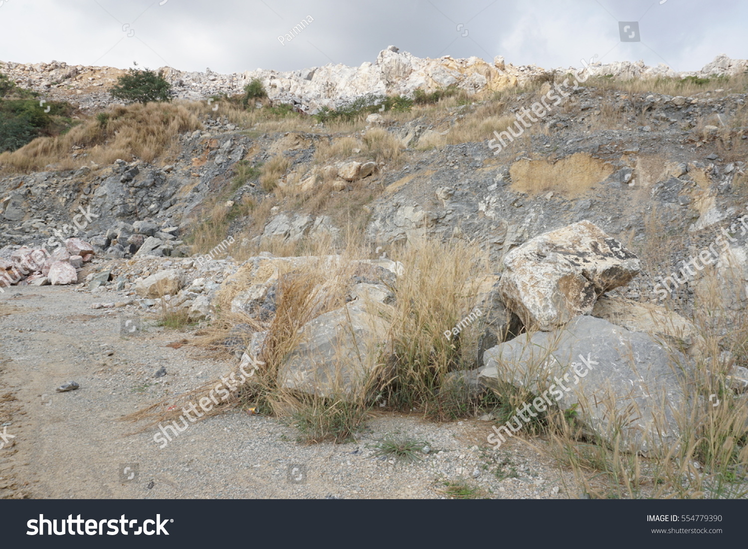 Open Pit Limestone Mining Stock Photo (Edit Now) 554779390