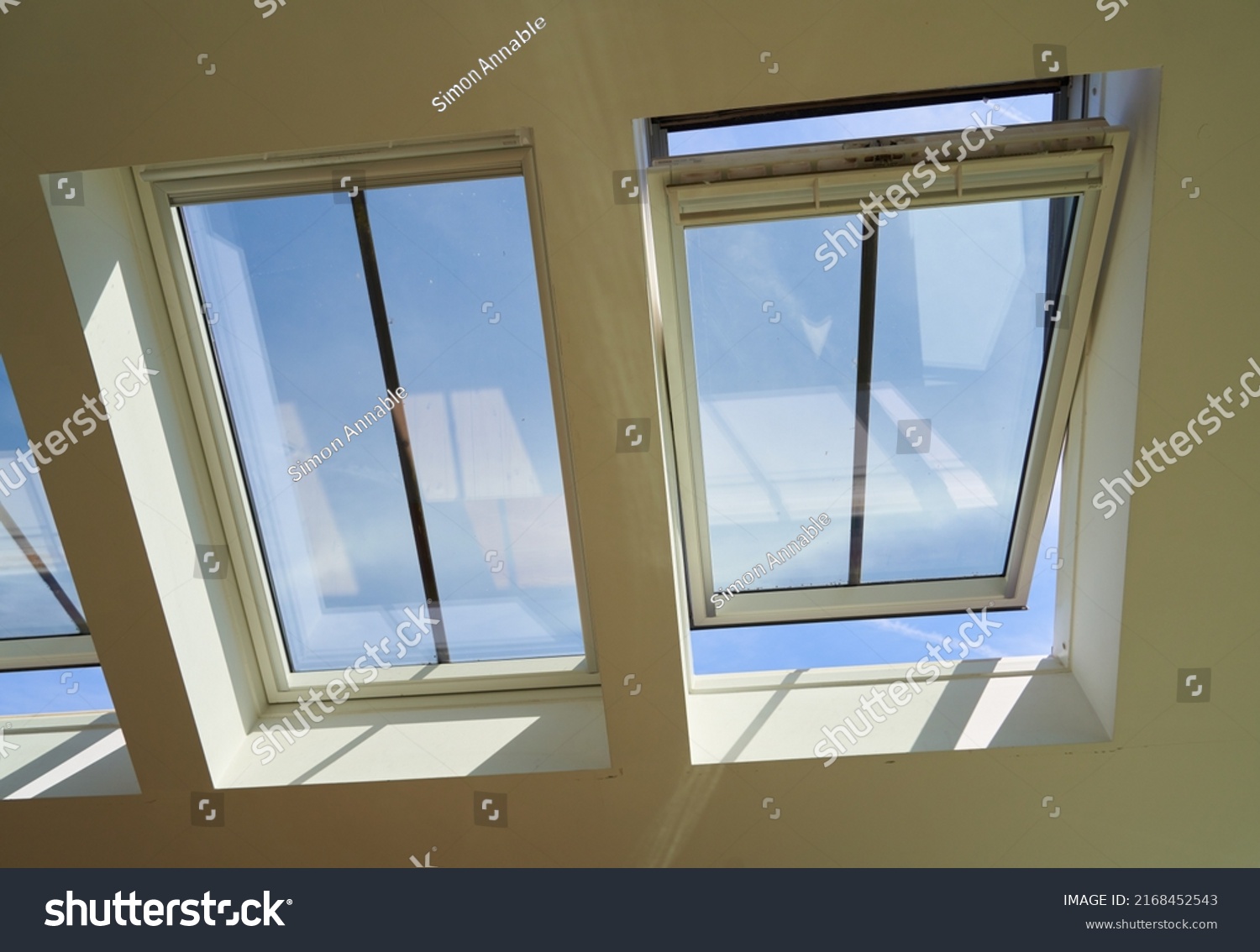 Open Skylight Window Frame Example Stock Photo 2168452543 | Shutterstock