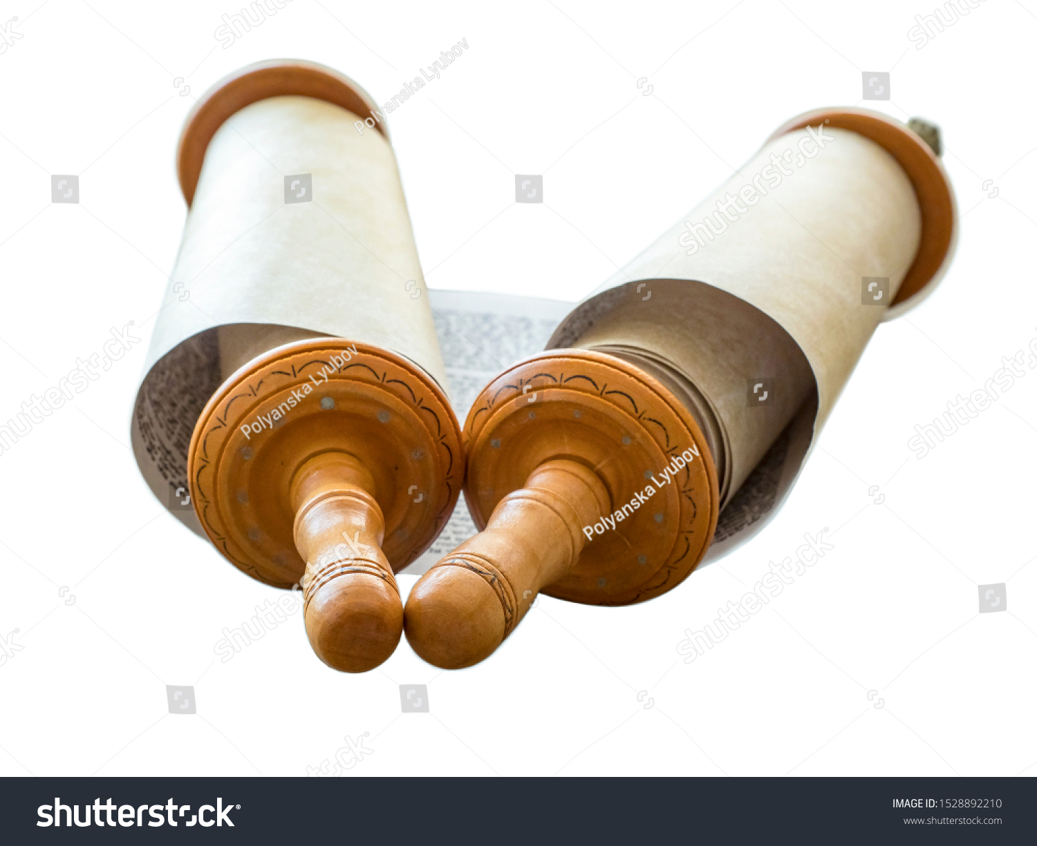 Open Torah Scroll Isolate Stock Photo 1528892210 | Shutterstock