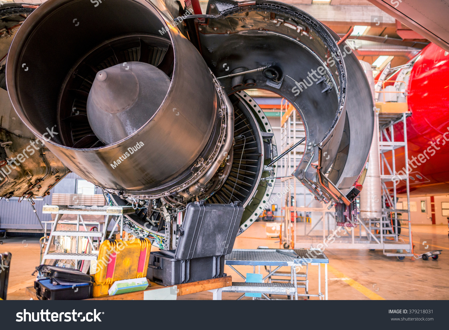 Opened Jet Engine Stock Photo 379218031 : Shutterstock