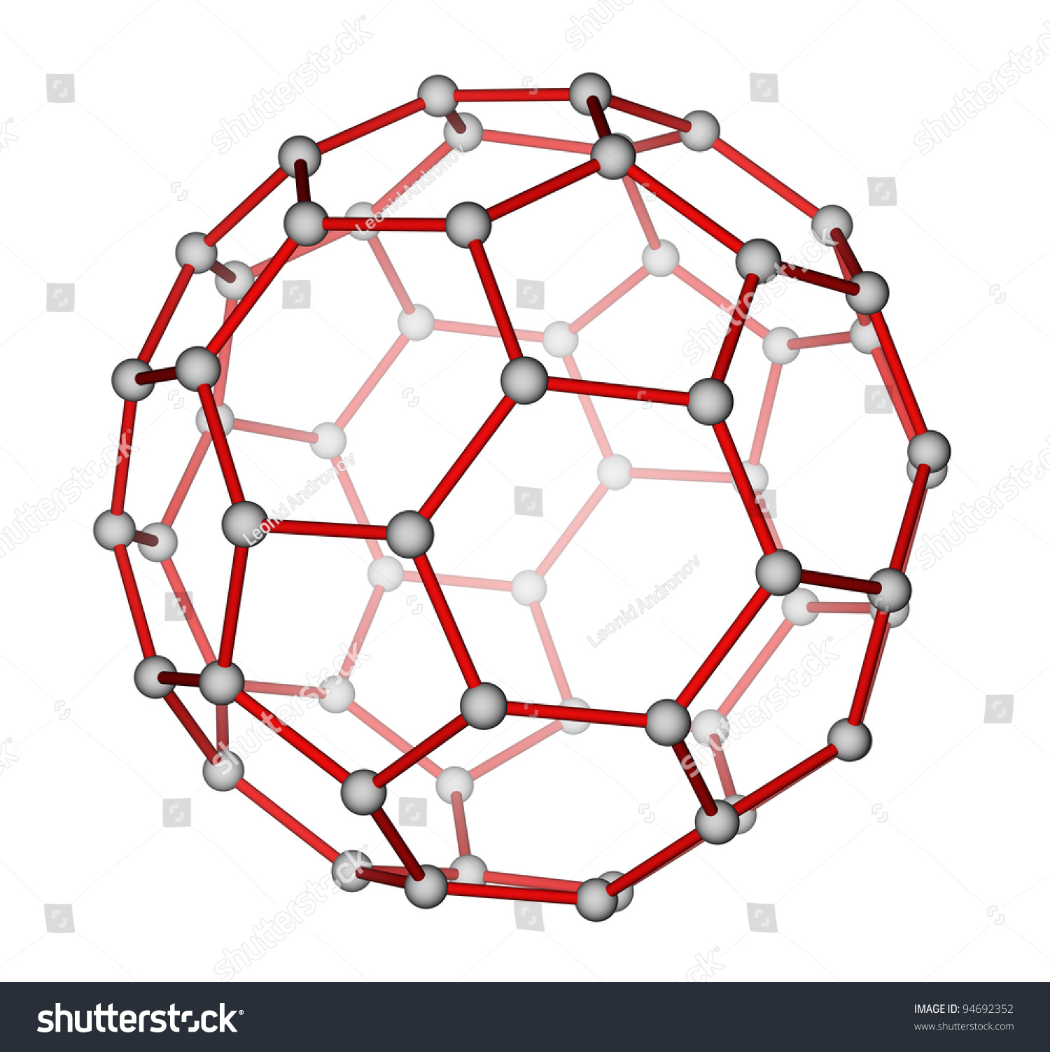Optimized Molecular Structure Fullerene C60 On Stock Illustration ... Optimized Molecular Structure Fullerene C60 On Stock Illustration ...