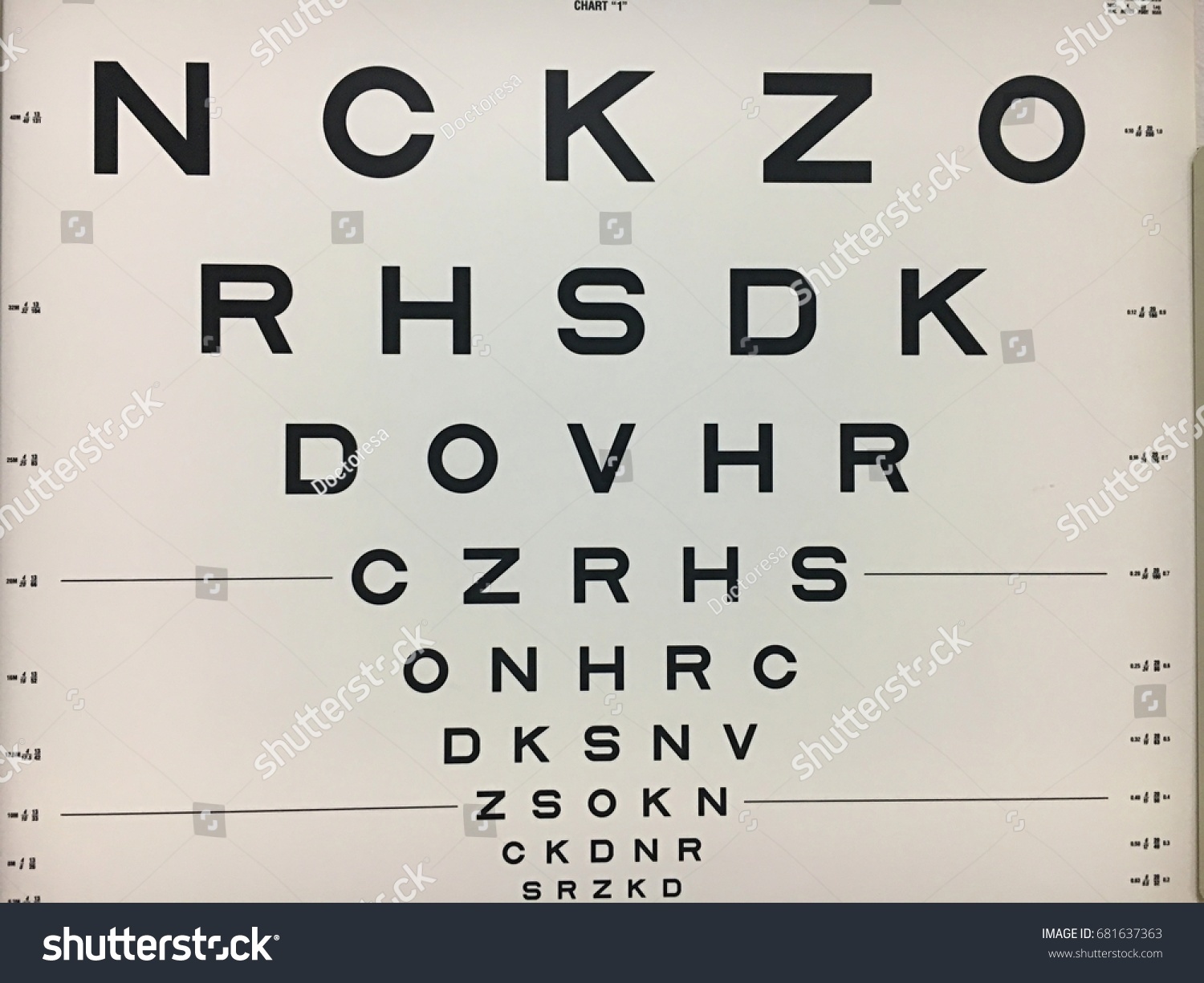 Optotypes Visual Acuity Stock Photo (Edit Now) 681637363