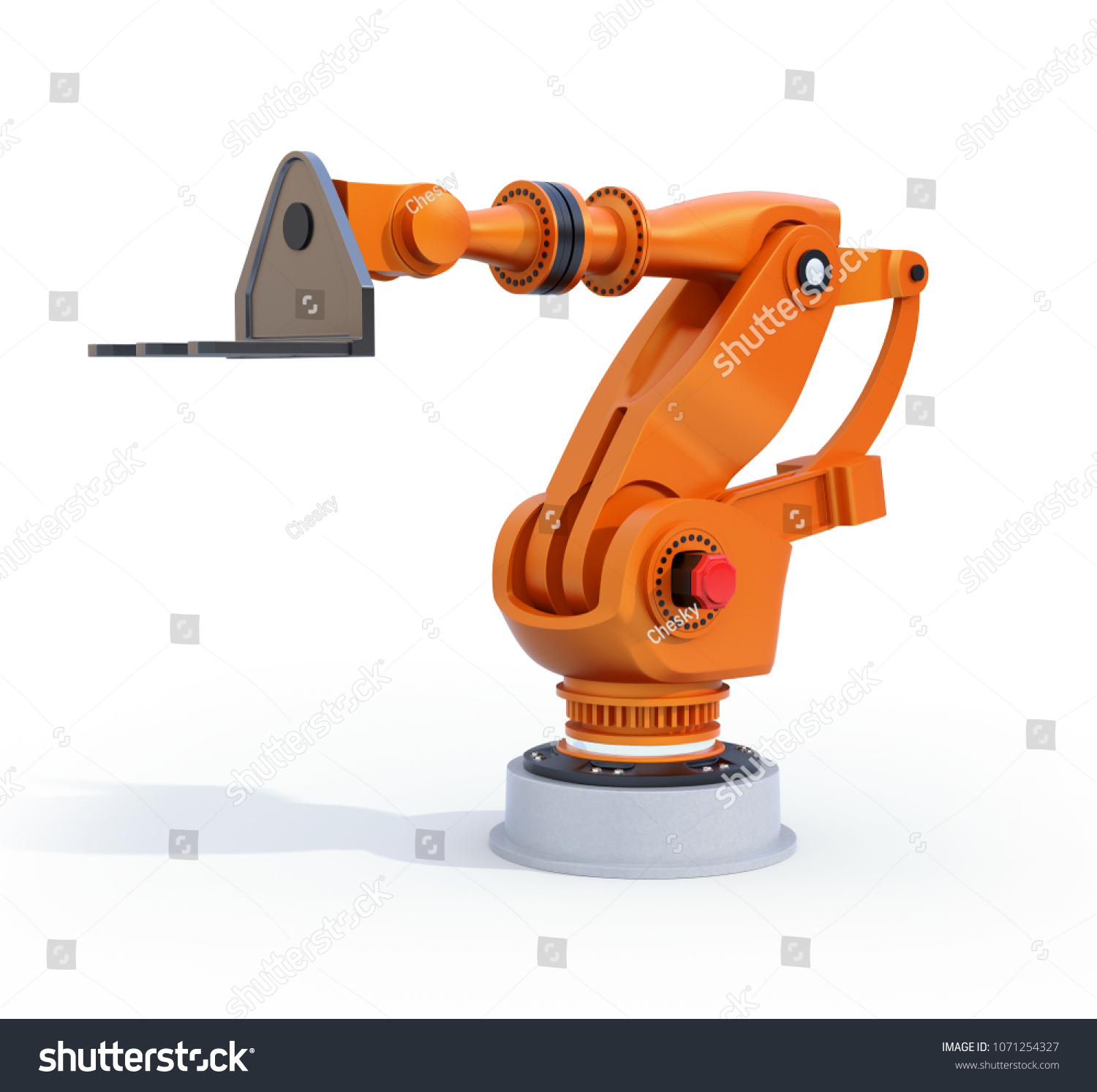 Orange Heavyweight Robotic Arm Isolated On Stock Illustration 1071254327