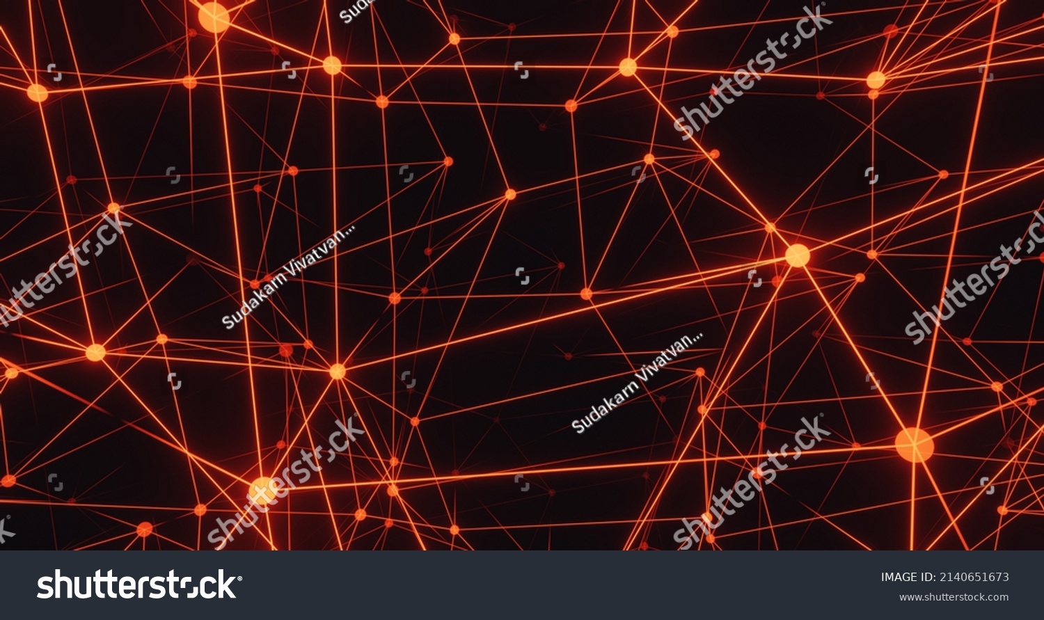 Orange Wireframe Scifi Technology Background 3d Stock Illustration ...