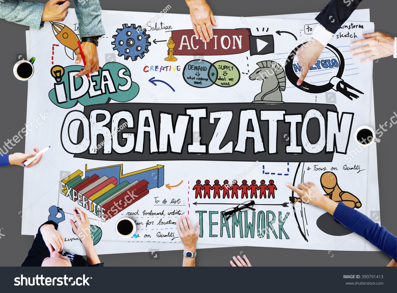 Organization Management Planning Commitment Concept Stock Photo ...