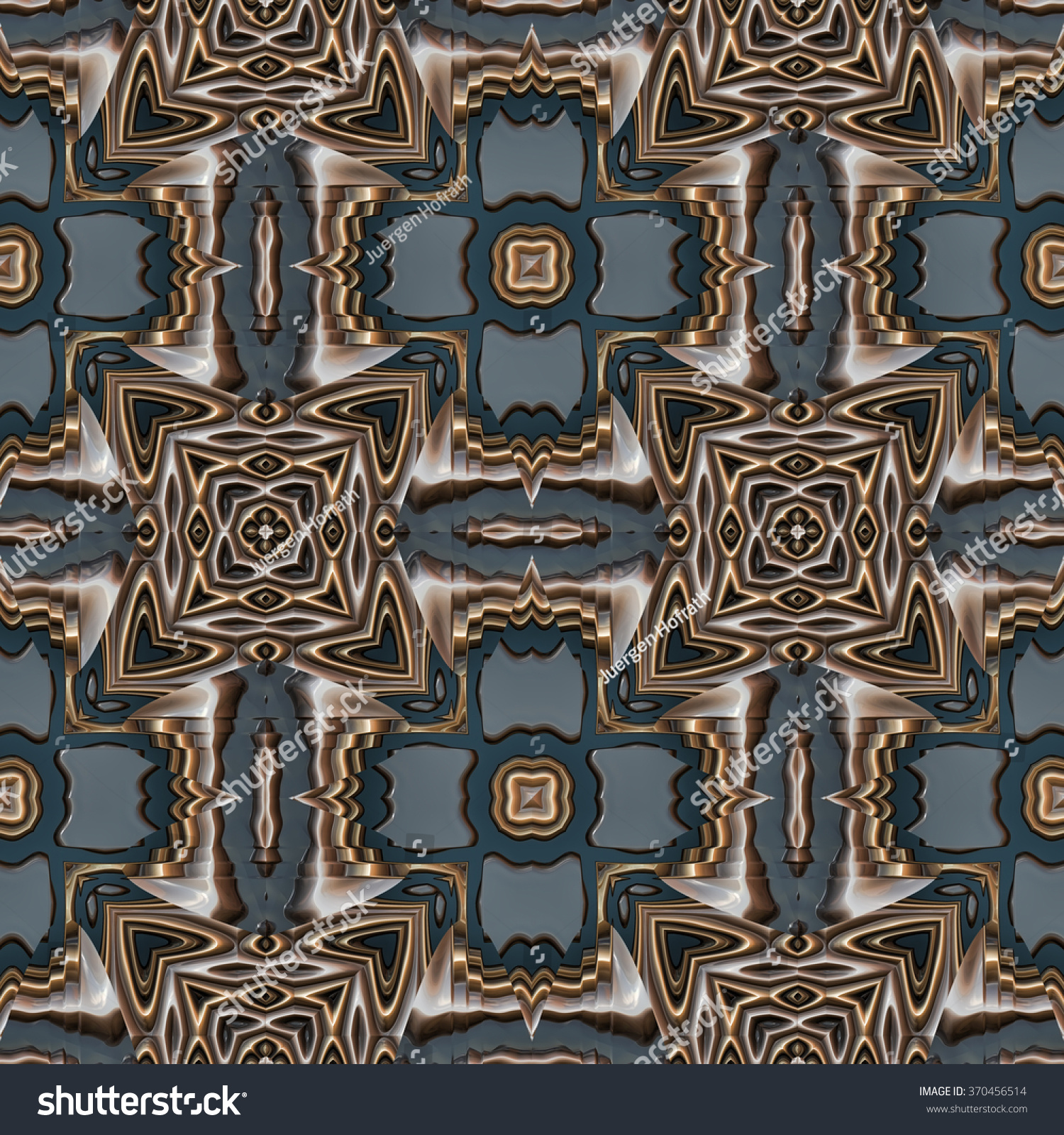 Oriental Tile Pattern 스톡 일러스트 370456514 | Shutterstock