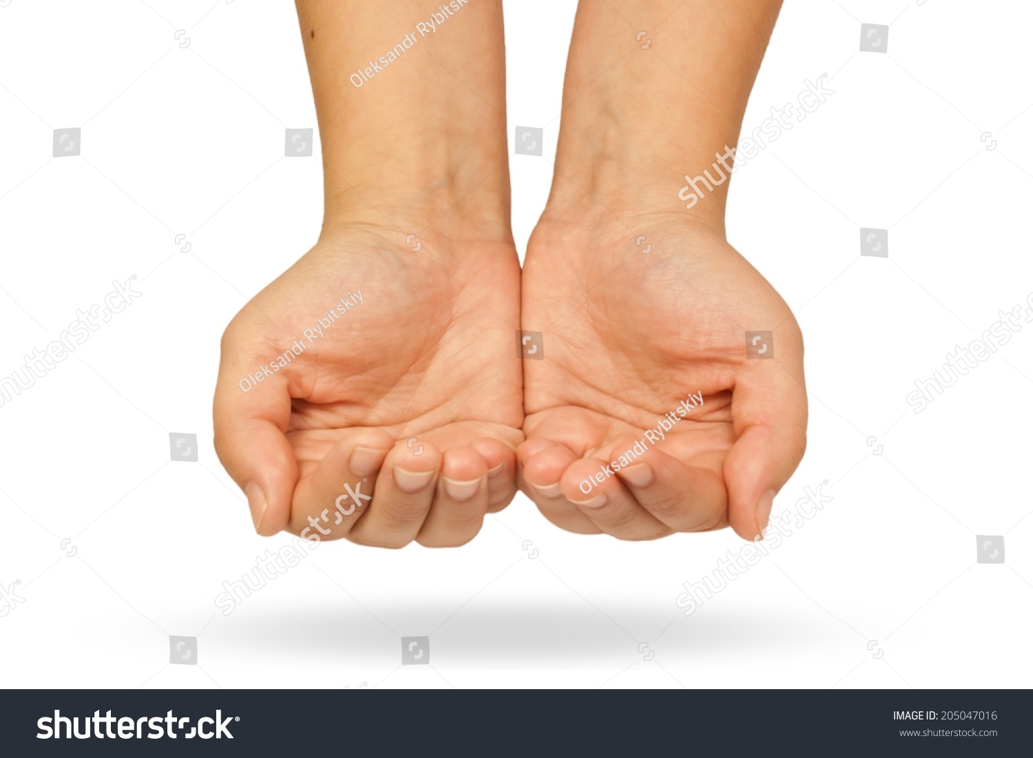Outstretched Cupped Hands Young Woman Isolated Stock Photo 205047016 ... Outstretched Cupped Hands Young Woman Isolated Stock Photo 205047016 ...