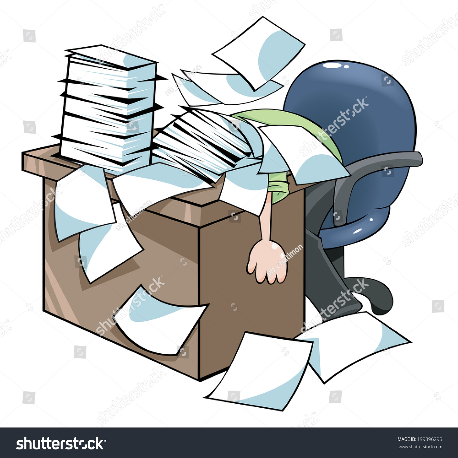Over Workload Stock Illustration 199396295 - Shutterstock