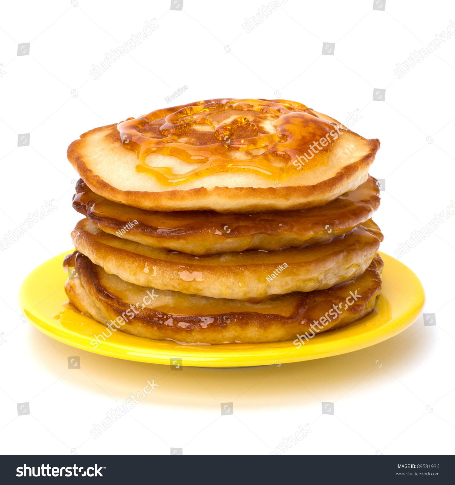 Pancakes Stack On White Background Stock Photo 89581936 | Shutterstock