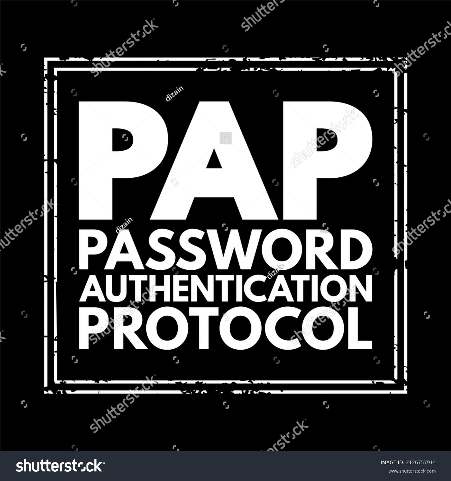 Pap Password Authentication Protocol Passwordbased Authentication Stock Illustration 2126757914