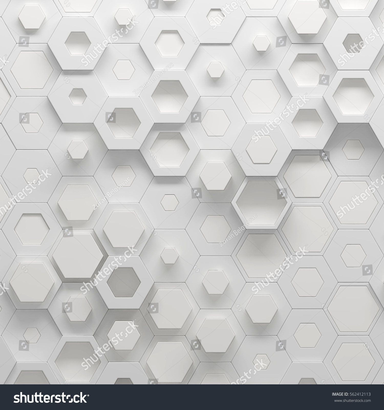 Parametric Hexagonal Pattern 3d Illustration Stock Illustration ...