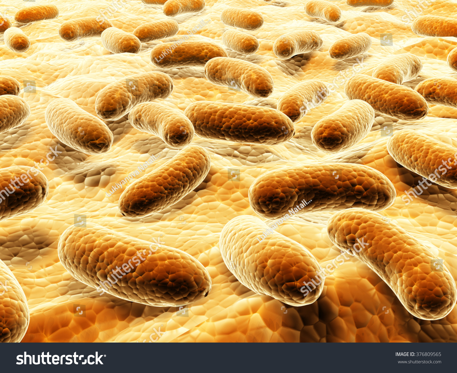 Pathogen Bacteria On Surface 3d Render Stock Illustration 376809565 ...