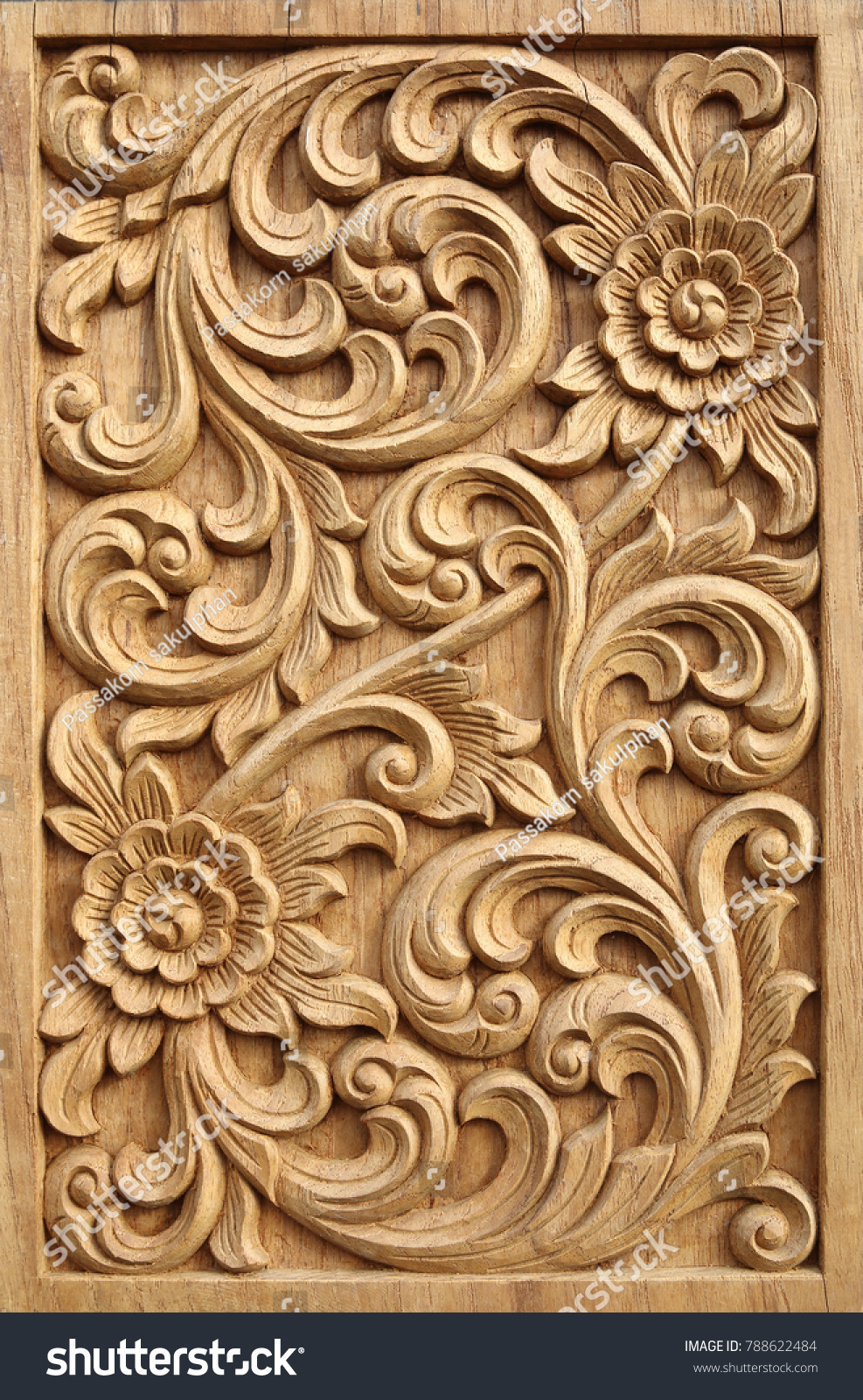 Pattern Flower Carved On Wood Background Stock Photo 788622484 ... Pattern Flower Carved On Wood Background Stock Photo 788622484 ...