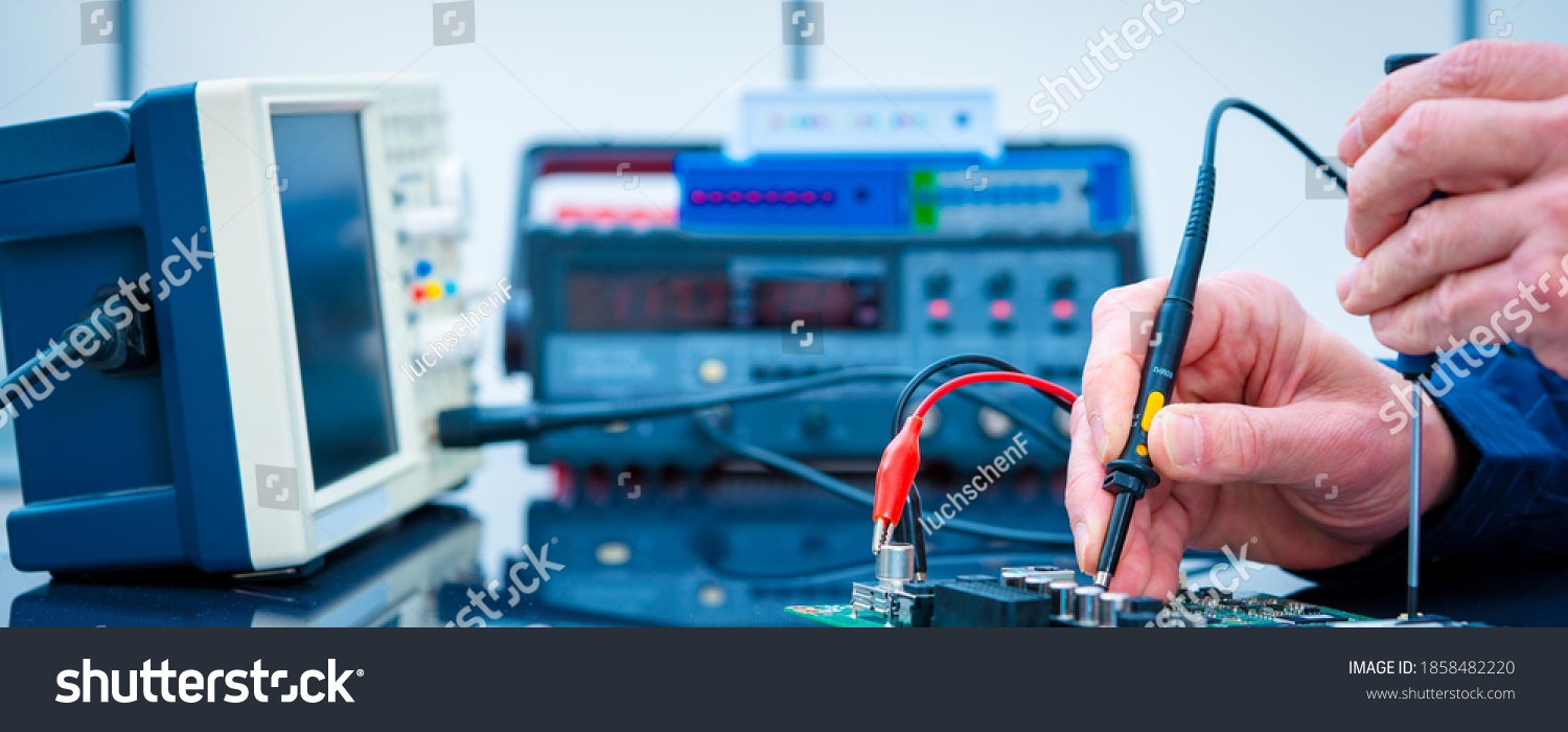 Pcb Witch Microcontroller Electronics Laboratory Stock Photo 1858482220 ...
