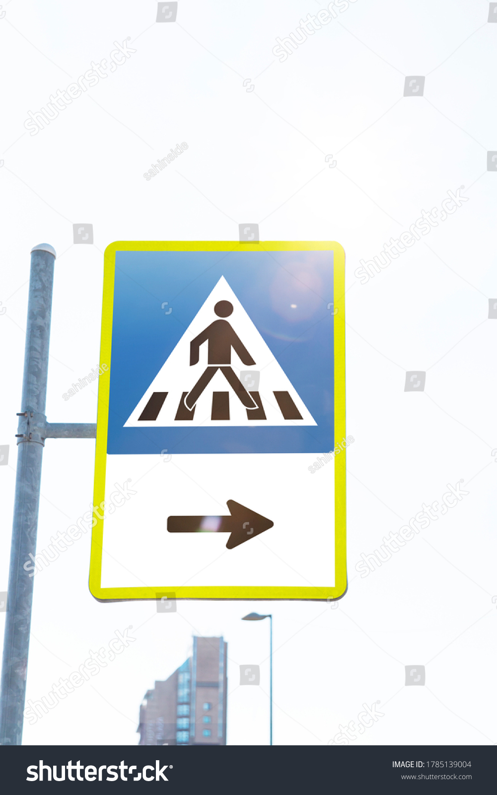 Pedestrian Sign Caution Signboard Pedestrian Walk Stock Photo ... Pedestrian Sign Caution Signboard Pedestrian Walk Stock Photo ...