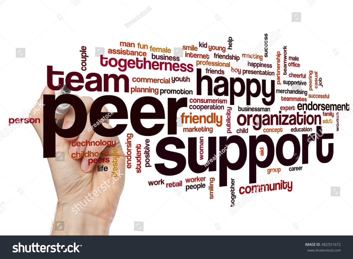 Peer Support Word Cloud Concept Stock Photo 482551672 | Shutterstock