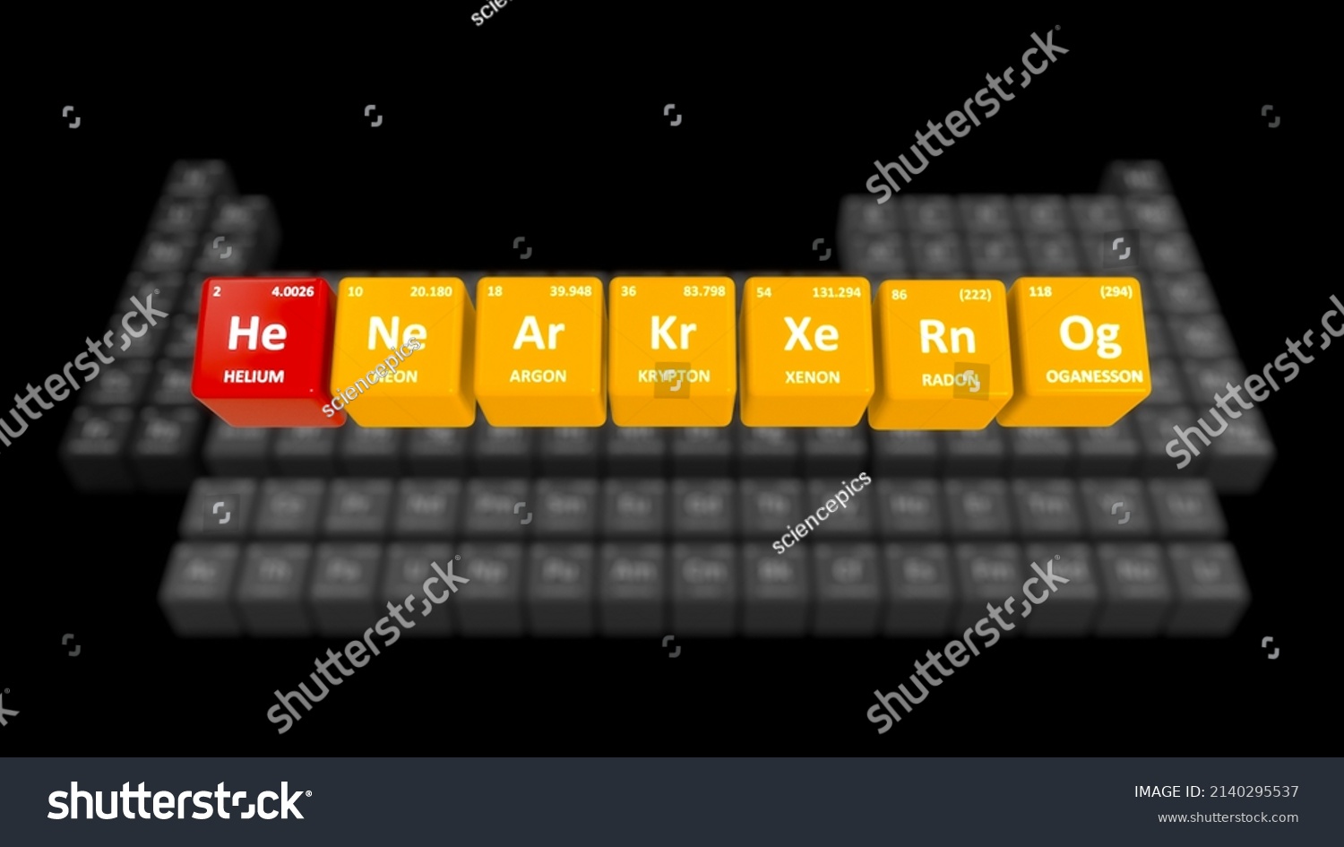 Periodic Table Function 3d Illustration Stock Illustration 2140295537 ...