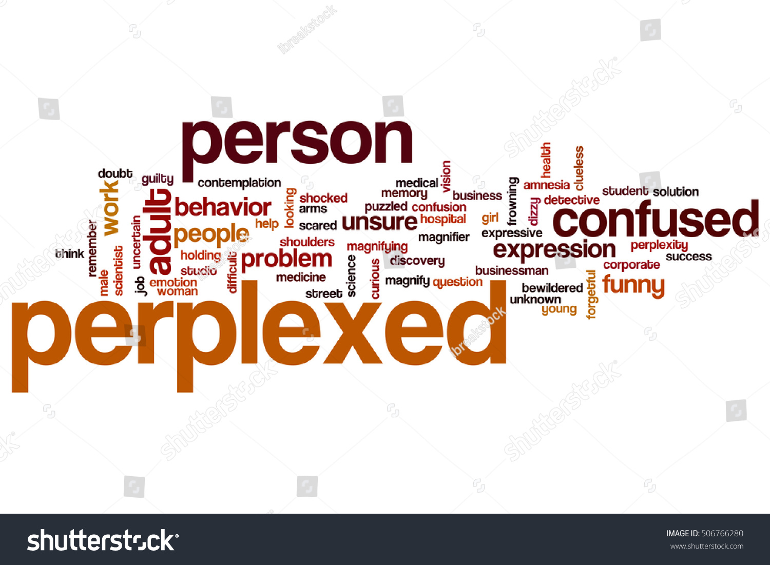 Perplexed Word Cloud Concept: ภาพประกอบสต็อก 506766280 | Shutterstock